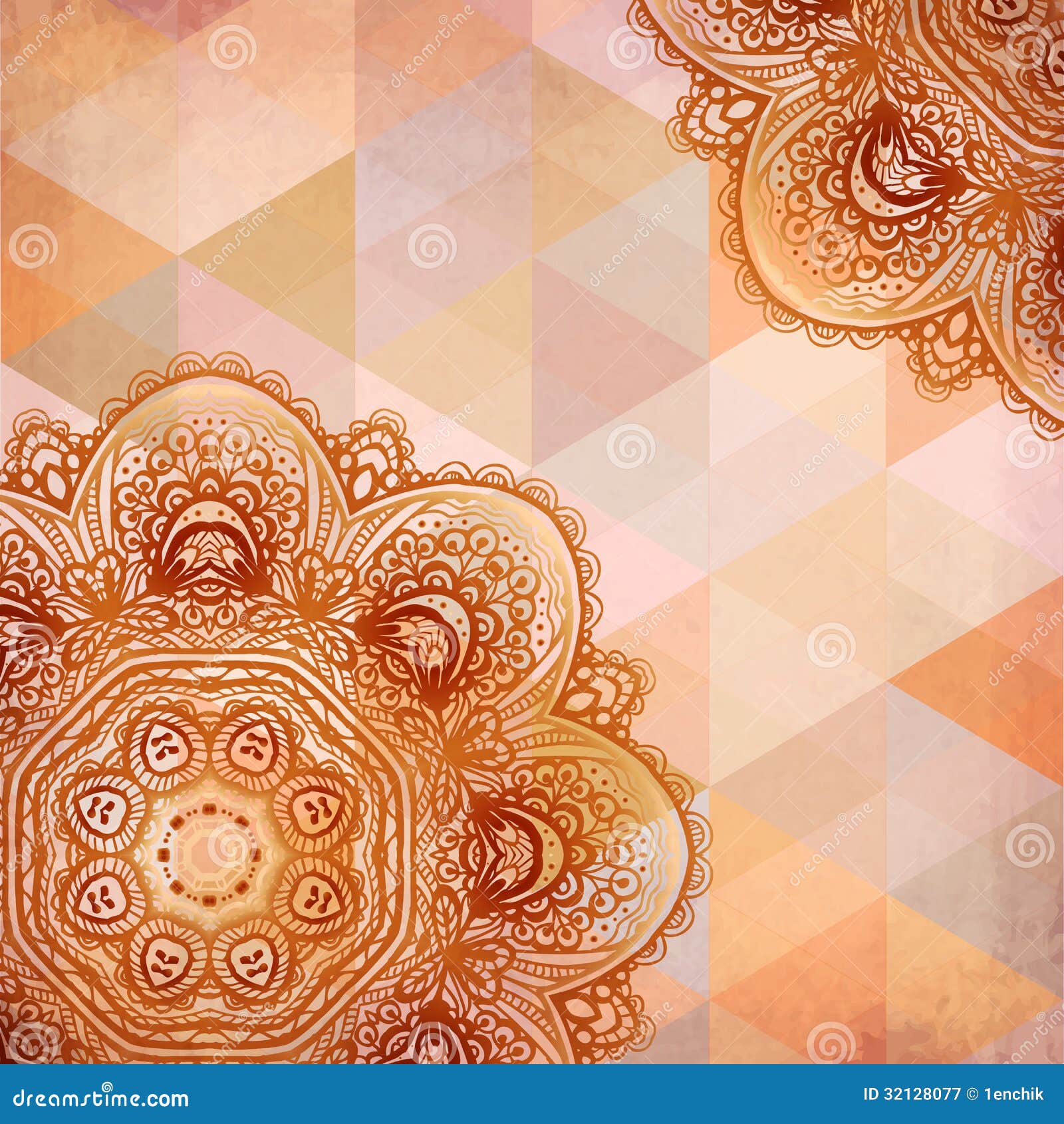 Ornate Beige Circle Vector Elements Stock Vector - Illustration of ...