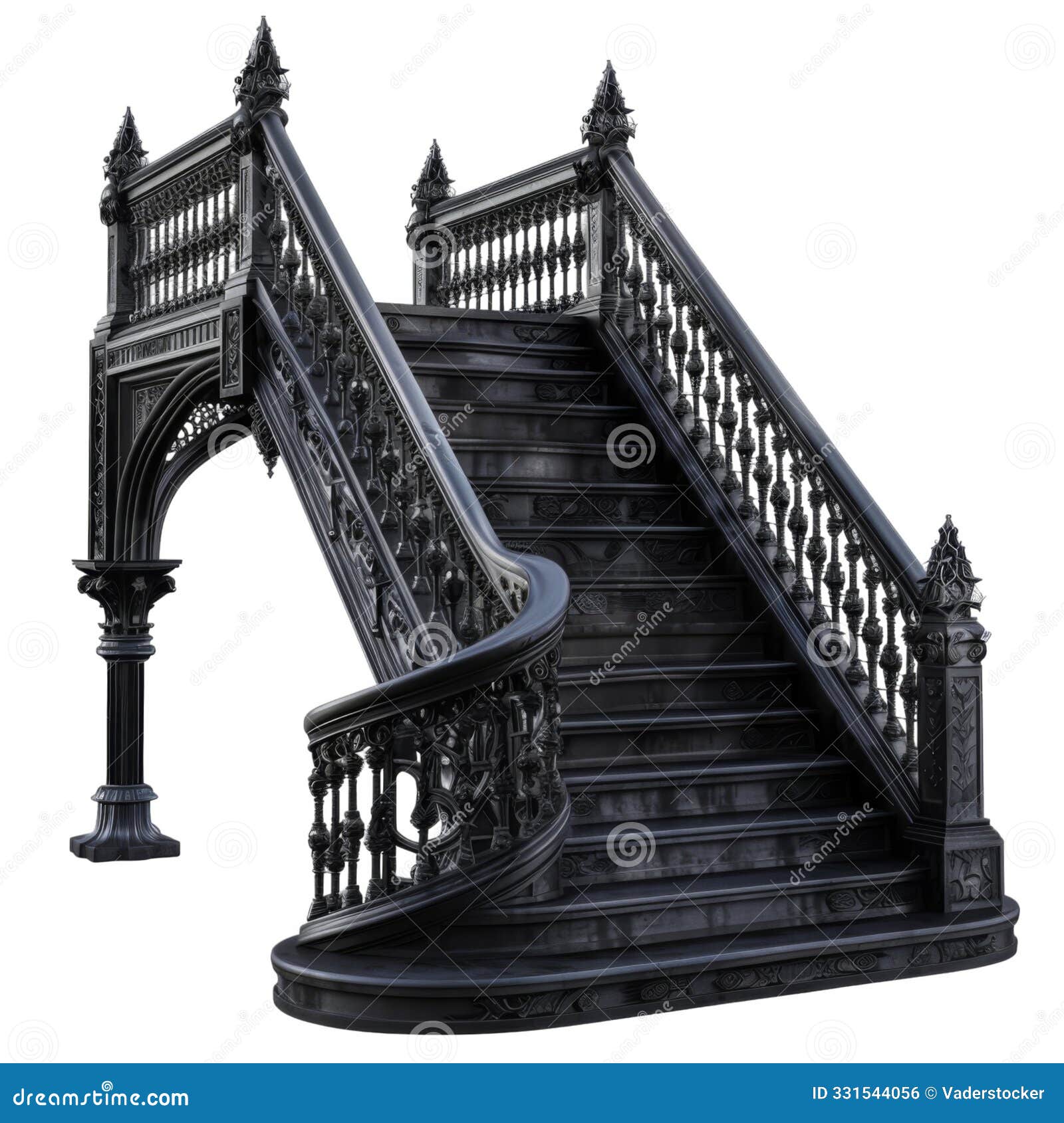 Staircase With Railings Stairs With Handrail Ladder Fence Stairway Icon ...