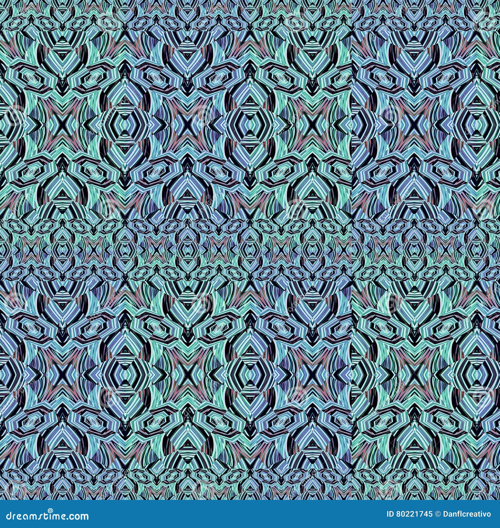 Ornate Bold Seamless Pattern Stock Illustration - Illustration of ...