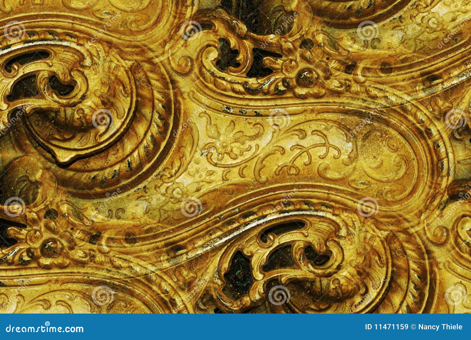 Ornate Brass Design Abstract Stock Image - Image of decorative ...