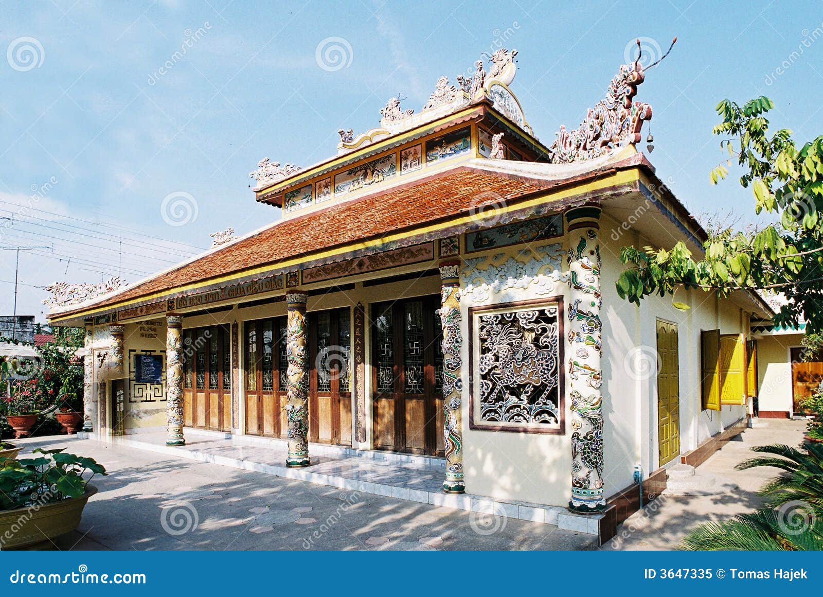 Ornate Buddhist temple stock image. Image of artistic - 3647335