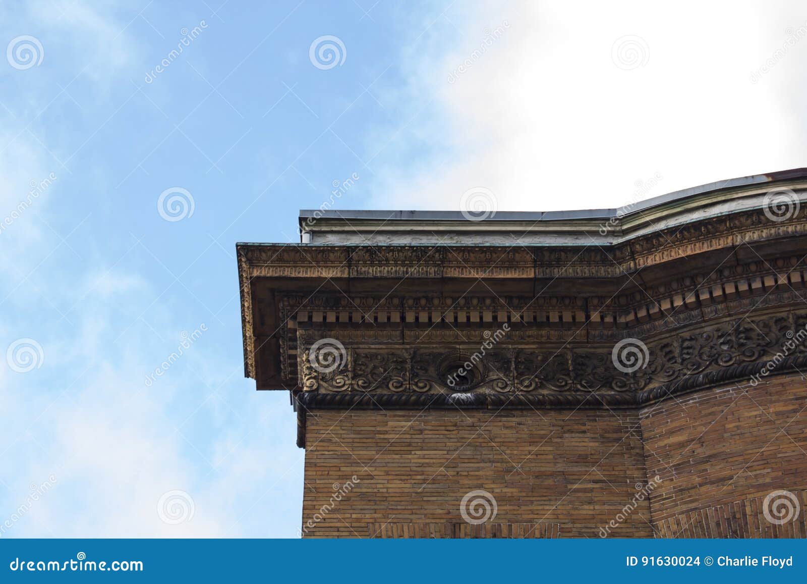 Ornate Building Roof Cornice Stock Photo - Image of business ...