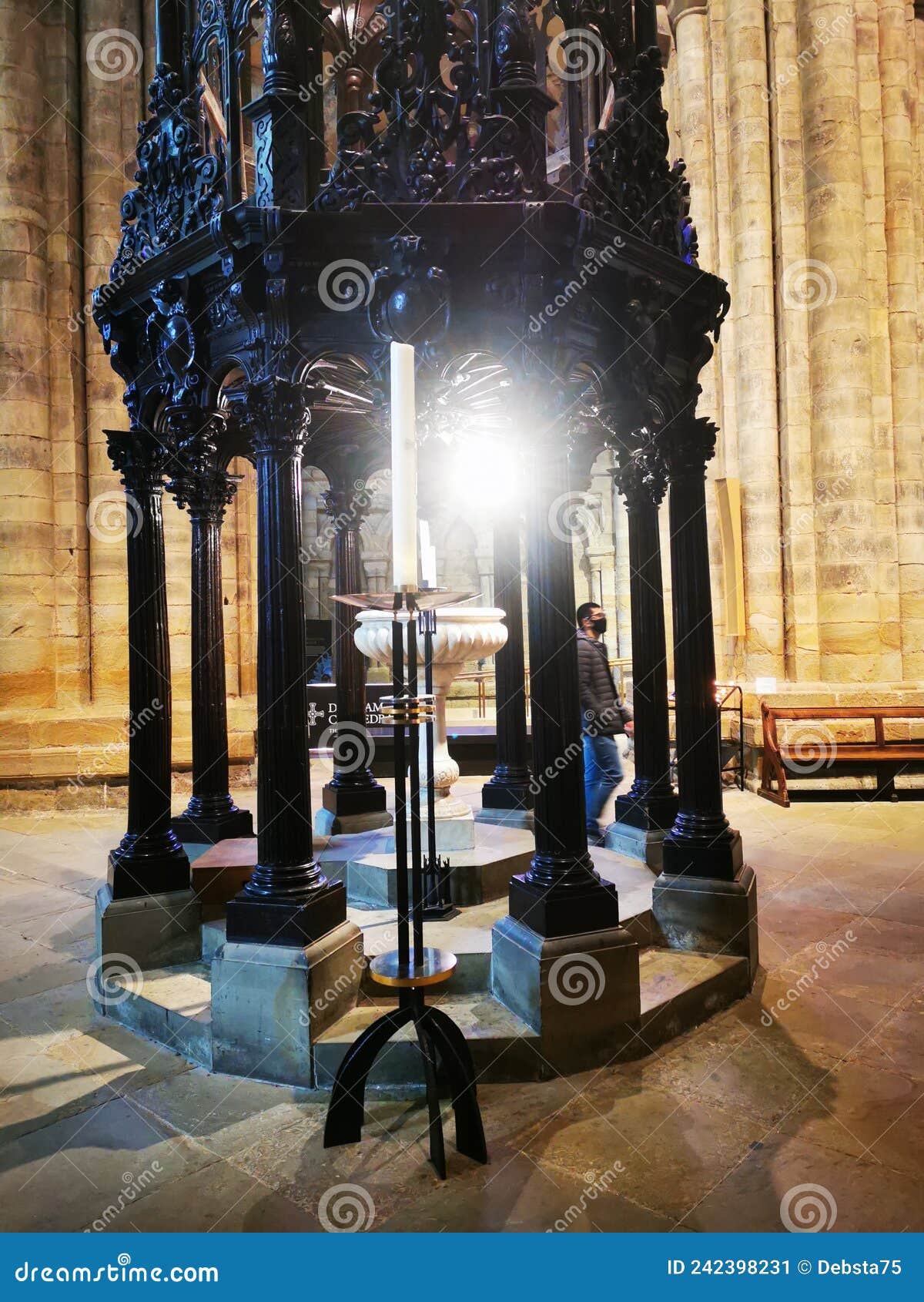 Ornate Carved Font, Durham Cathedral Editorial Photo - Image of carved ...