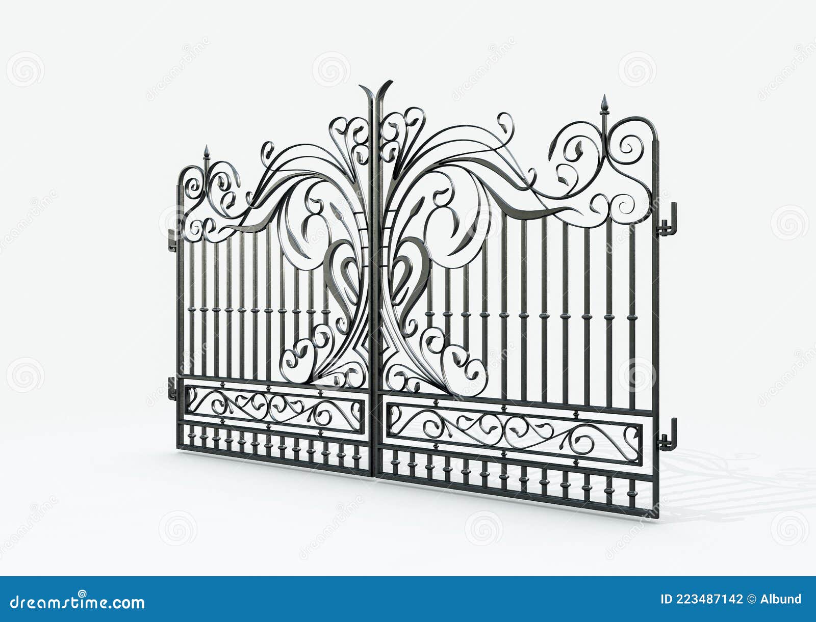 Ornate Cast Iron Gates Royalty-Free Stock Photography | CartoonDealer ...