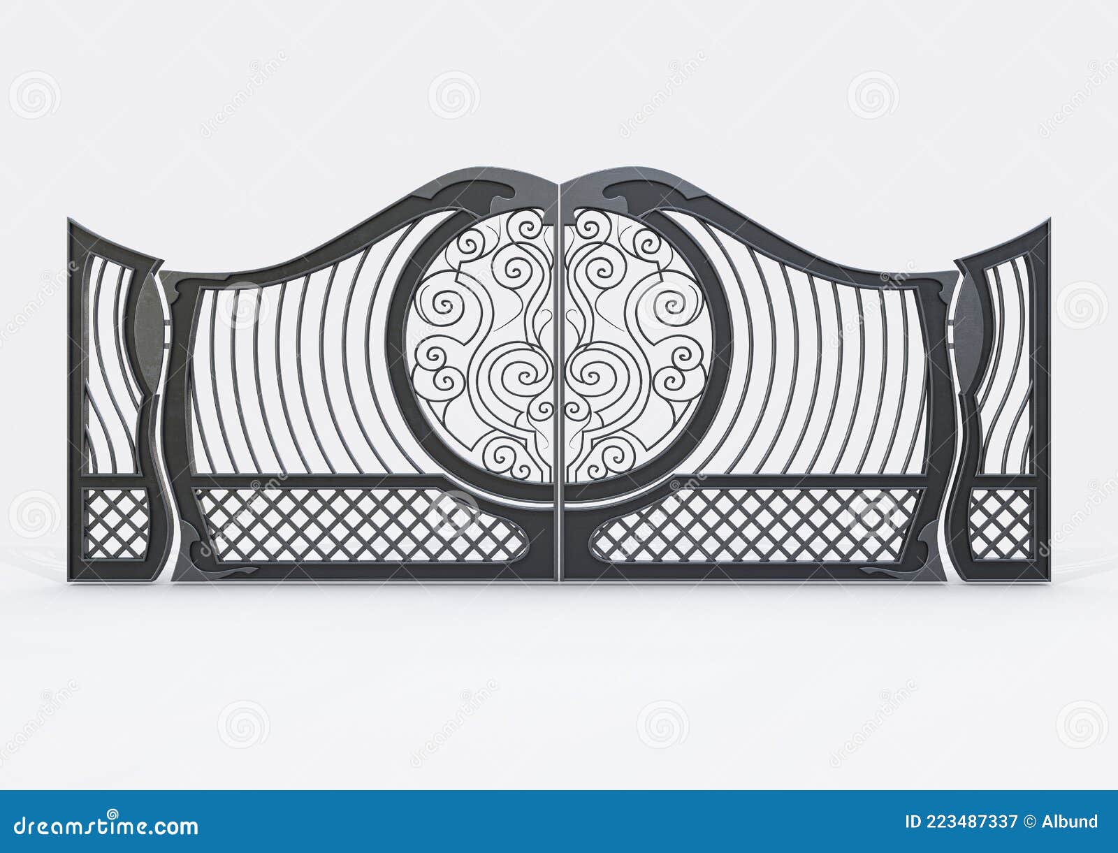 Ornate Cast Iron Gates Royalty-Free Stock Photography | CartoonDealer ...