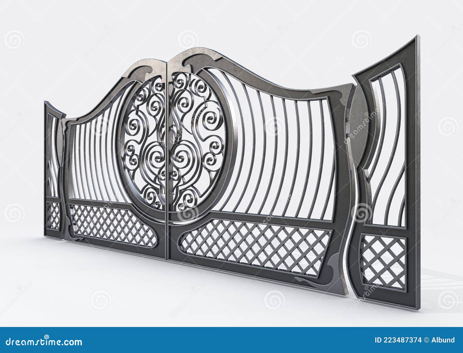 Ornate Cast Iron Gates Royalty-Free Stock Photography | CartoonDealer ...