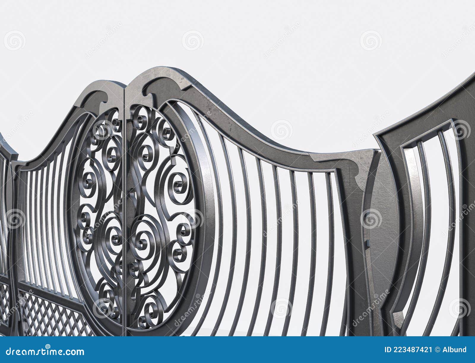 Ornate Cast Iron Gates Royalty-Free Stock Photography | CartoonDealer ...