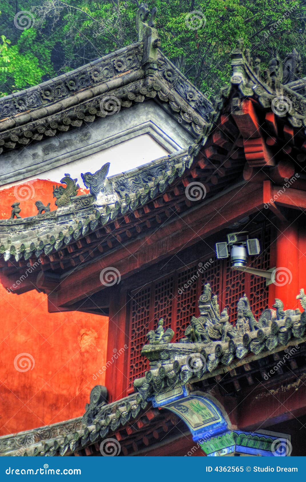 Ornate Chinese temple stock image. Image of elaborate - 4362565