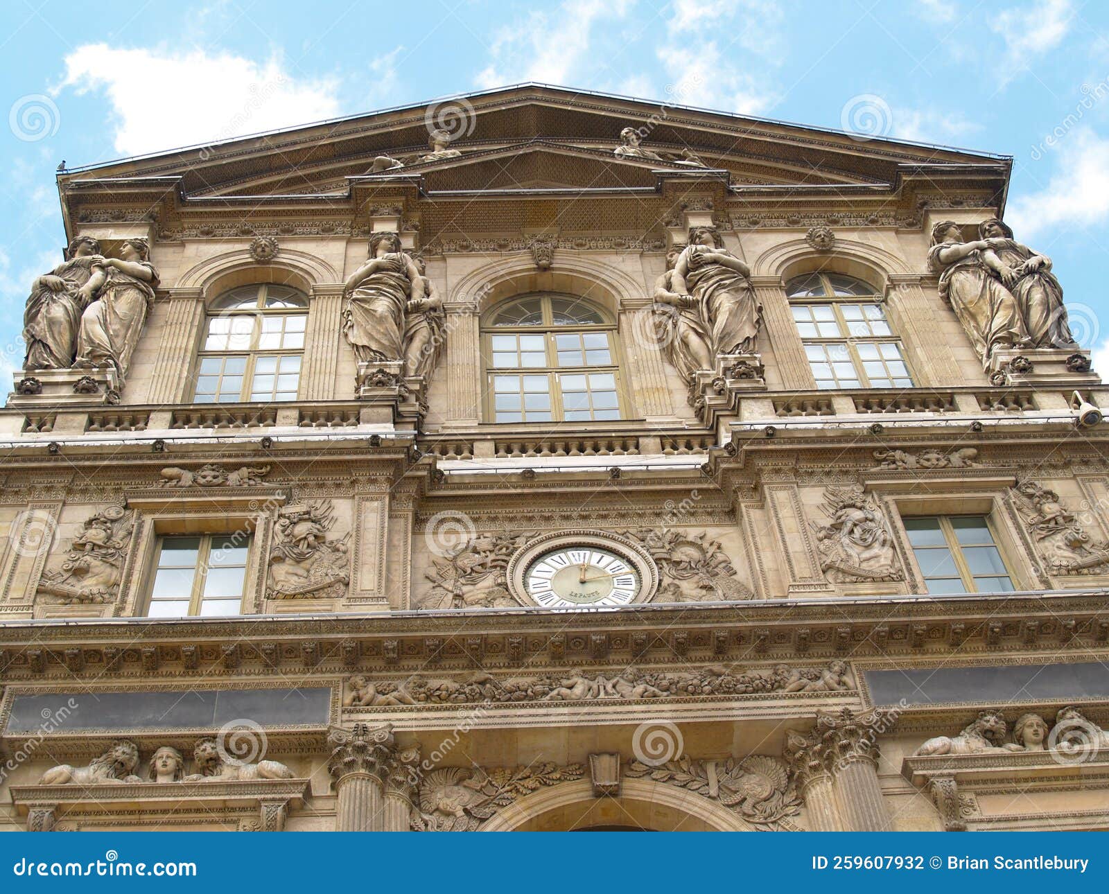 Ornate Classical French Building Facade Editorial Photography - Image ...
