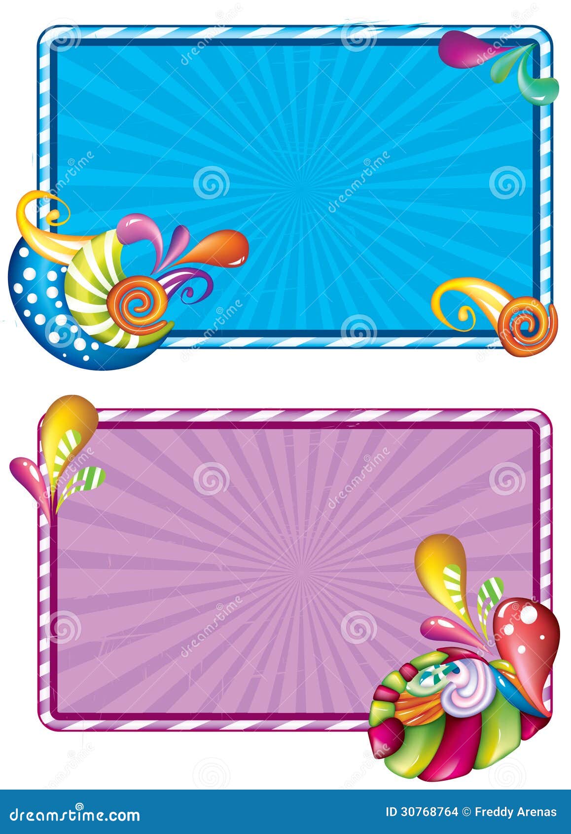 Ornate colors frame stock vector. Illustration of colors - 30768764