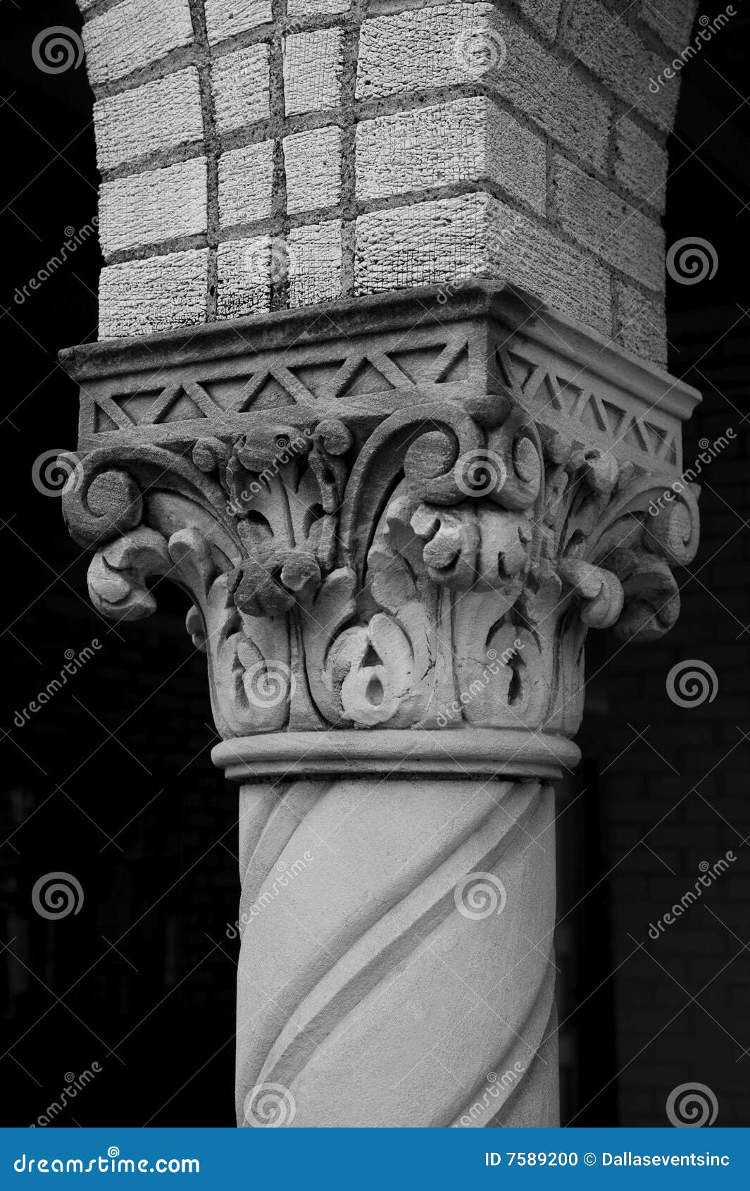 An ornate column stock photo. Image of ancient, greece - 7589200