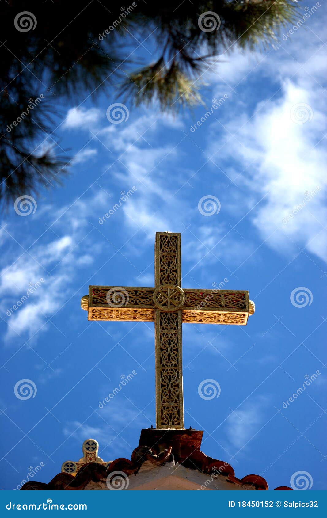 Ornate cross stock photo. Image of cross, daytime, blue - 18450152