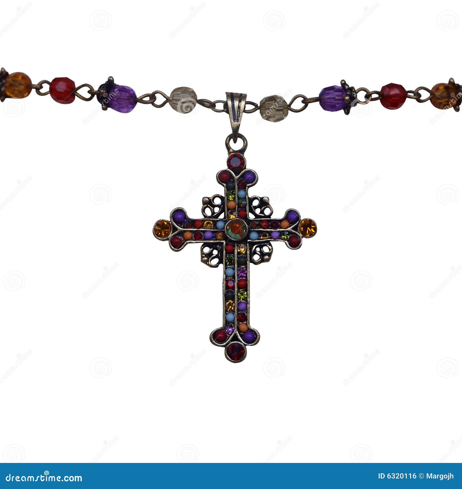 Ornate Cross stock photo. Image of ruby, ornamental, pendant - 6320116