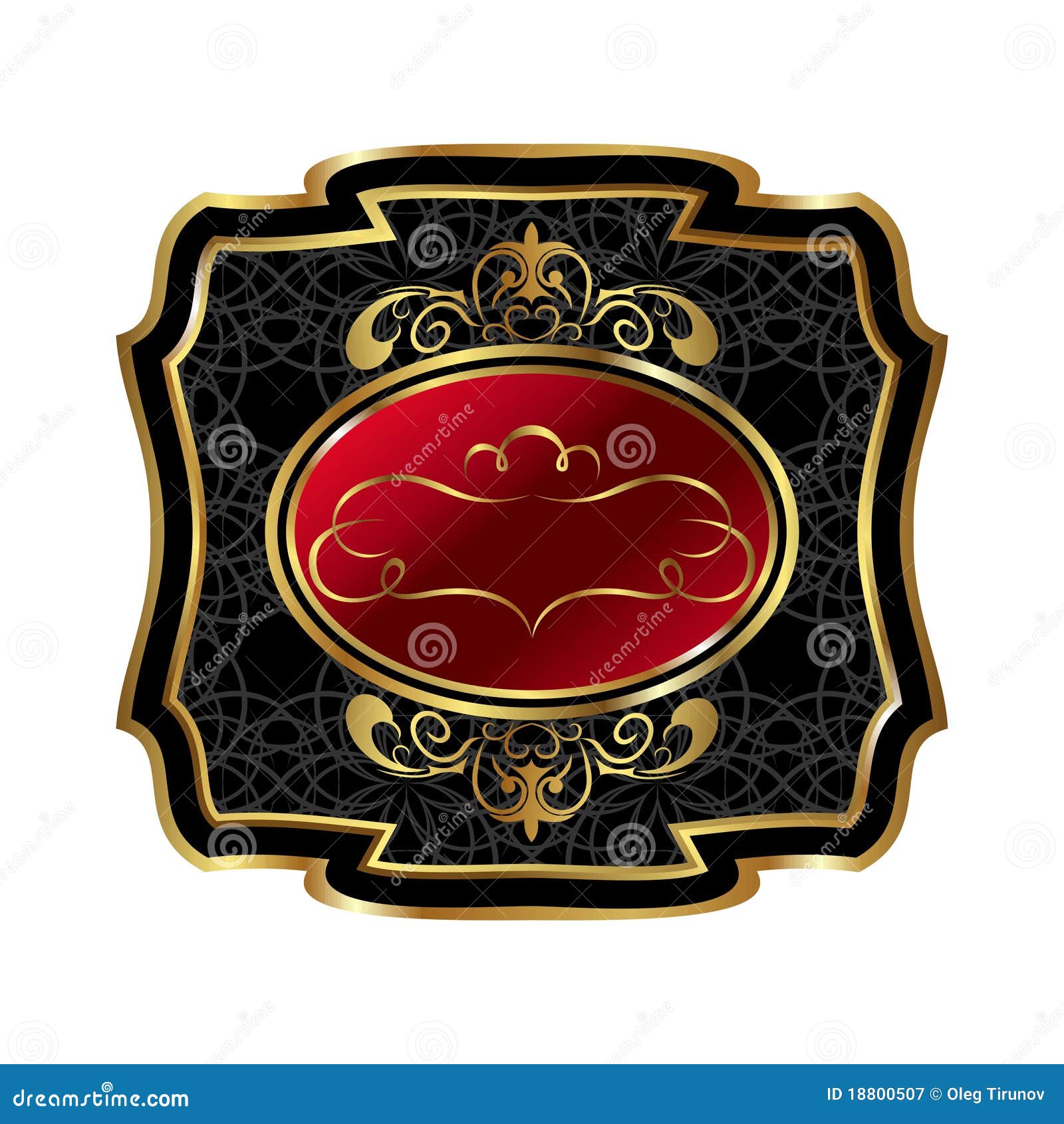 Decorative Golden Frame On Golden Background. Border With Embossed ...