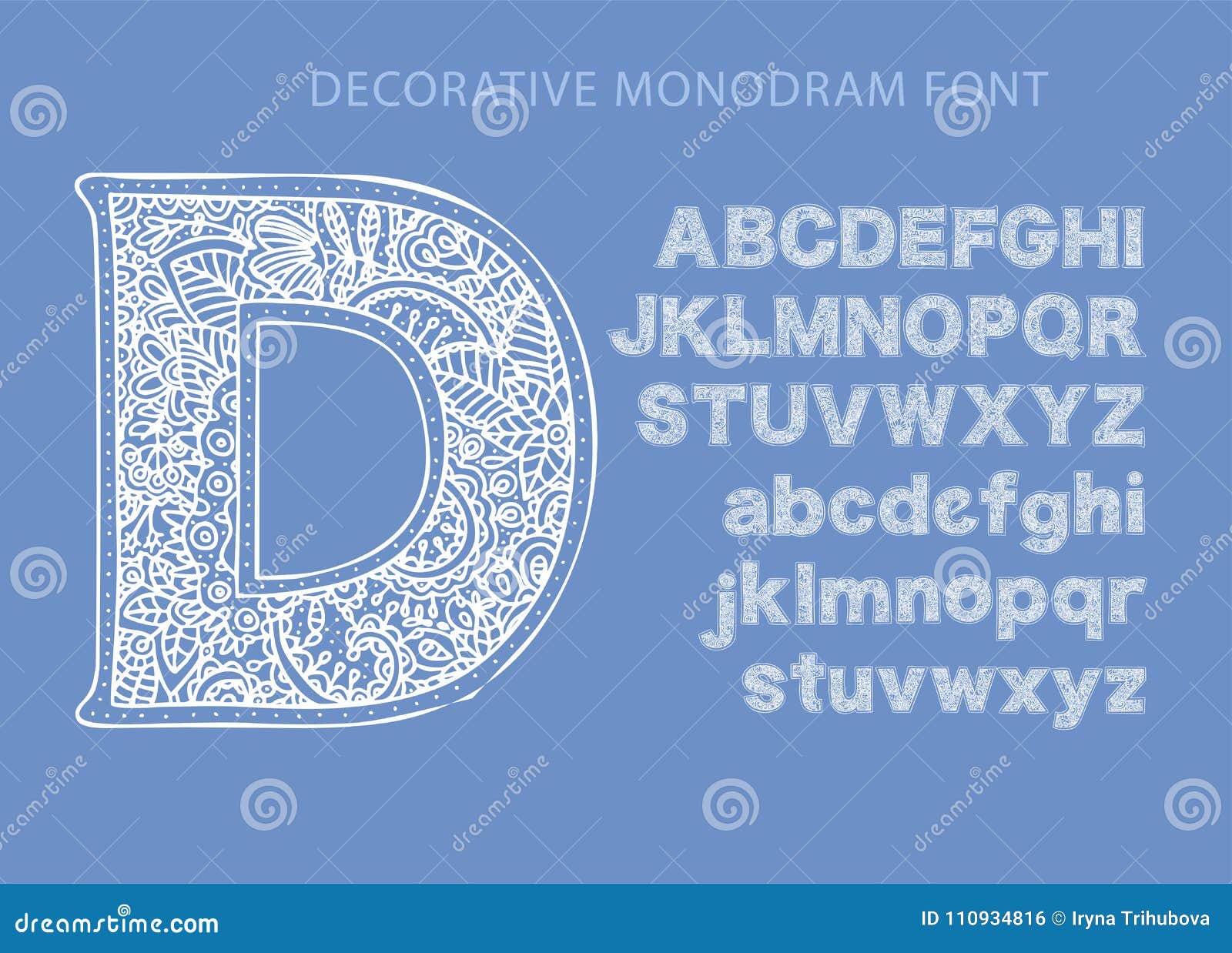 Ornate Decorative Vector Font. Stock Vector - Illustration of initial ...