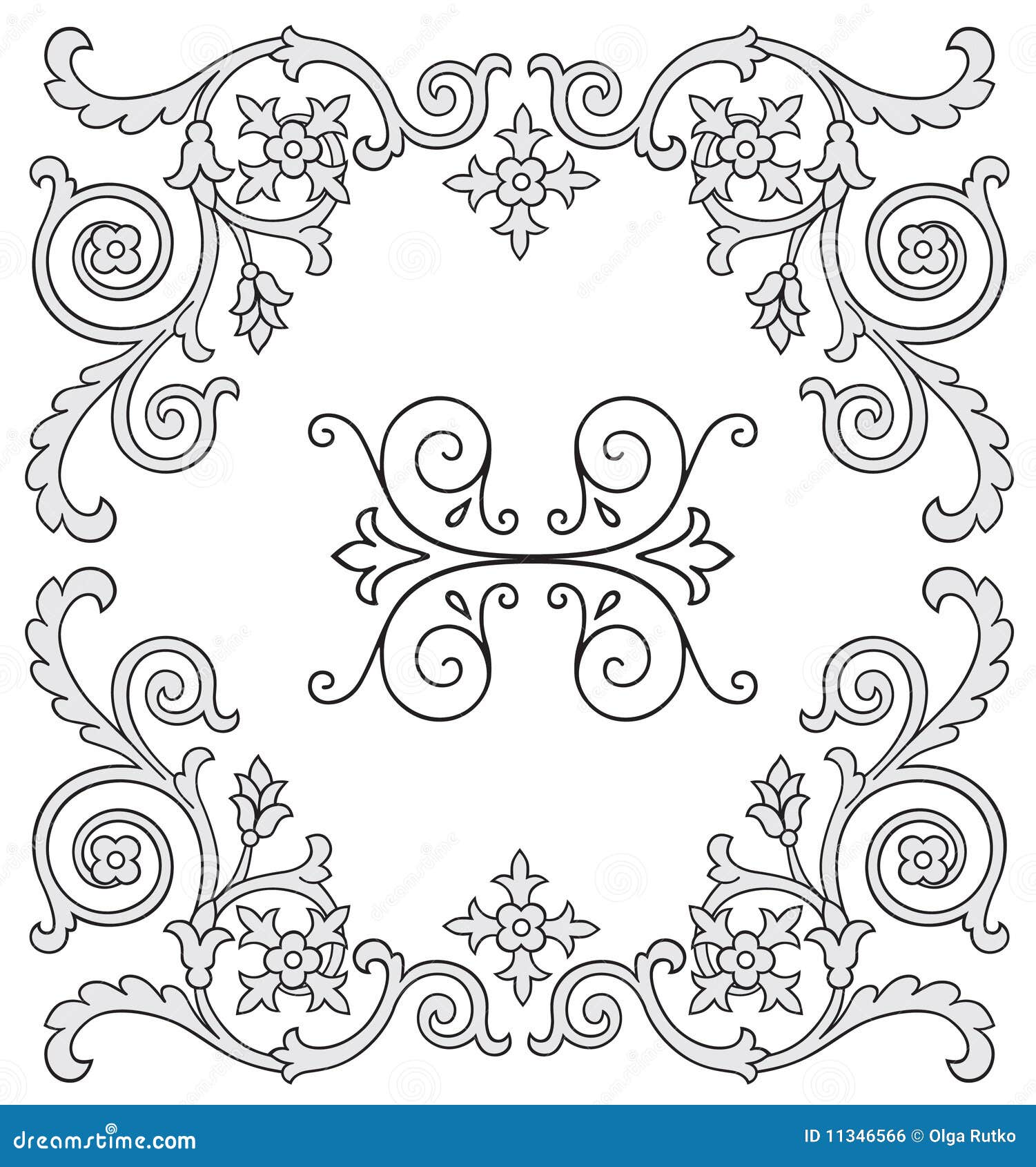 Ornate design elements stock vector. Illustration of logo - 11346566