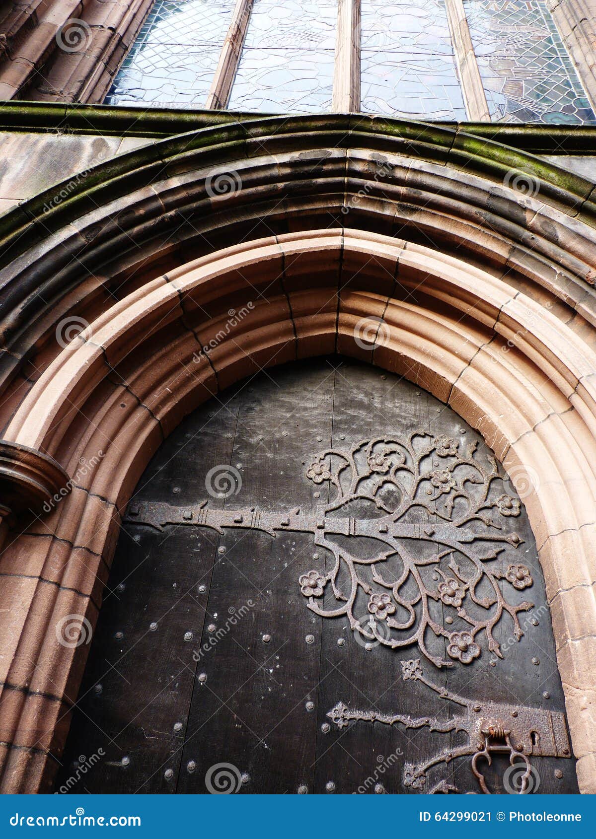 Ornate Door Hinge with Floral Design Beauty Stock Image - Image of ...