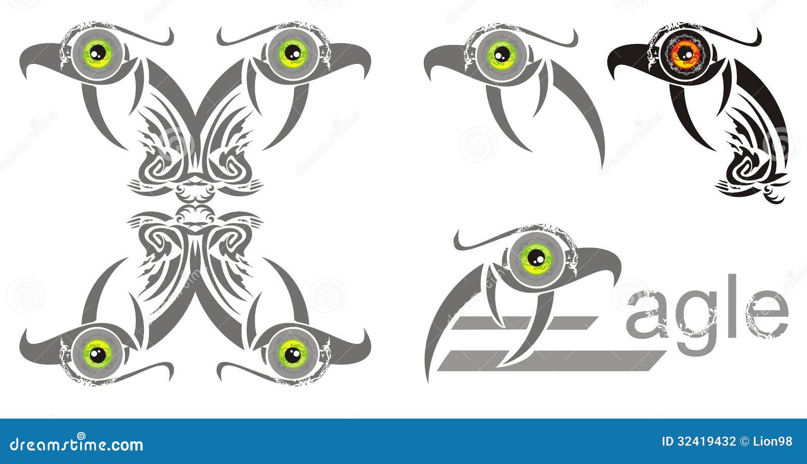 Ornate eagle symbols stock vector. Illustration of eagle - 32419432