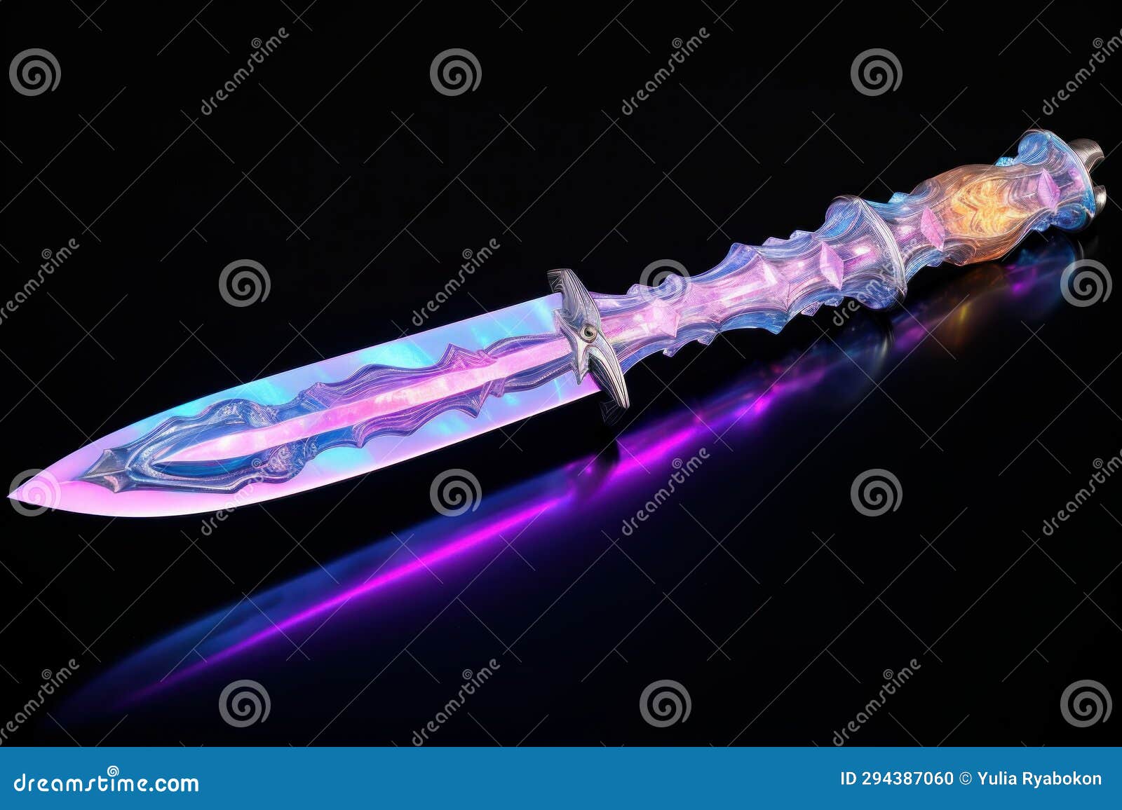 Ornate Exotic Short Sword Banner. Generate Ai Stock Photo - Image of ...