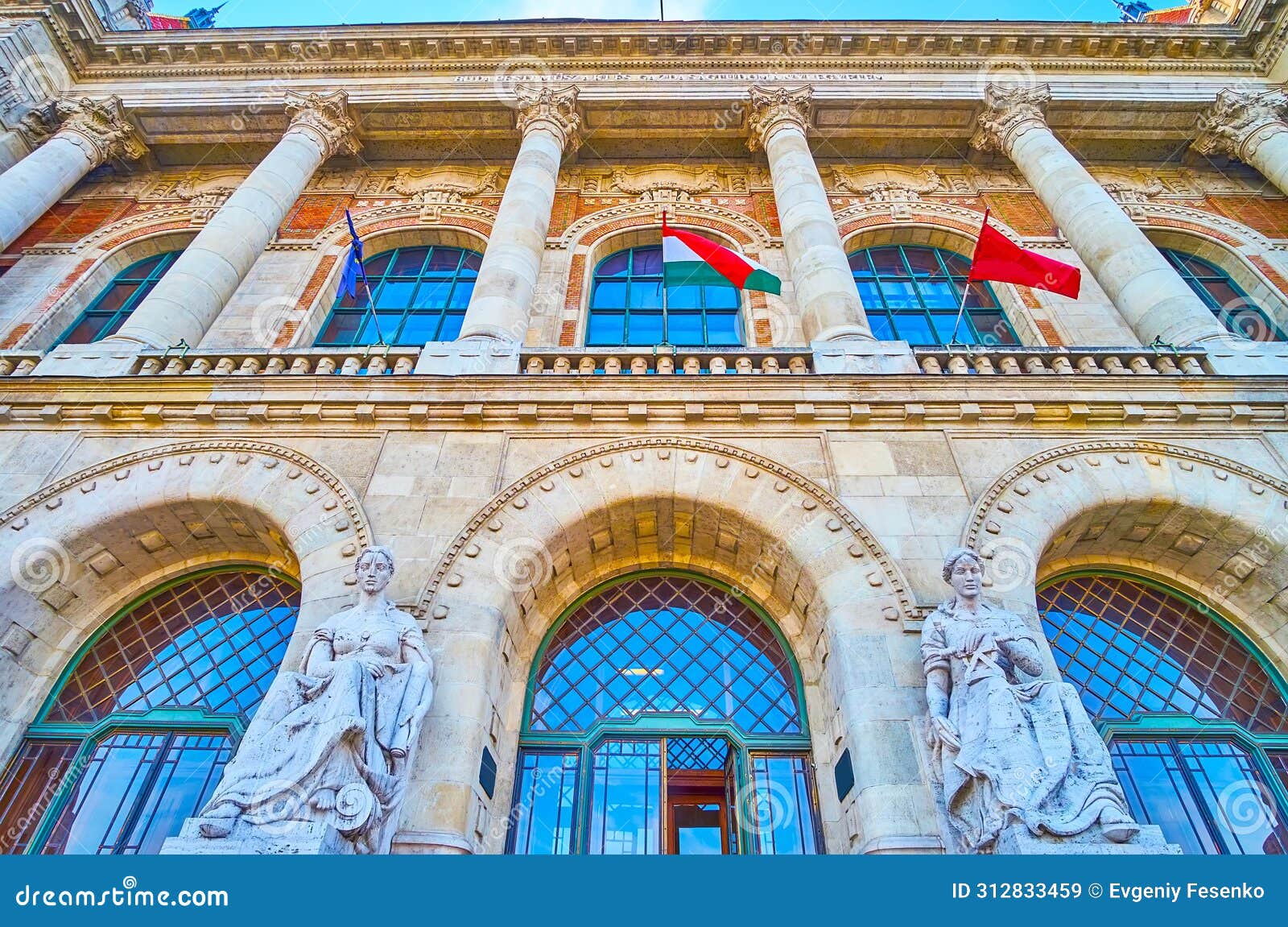 Ornate Facade of BME University Building, Budapest, Hungary Stock Image ...