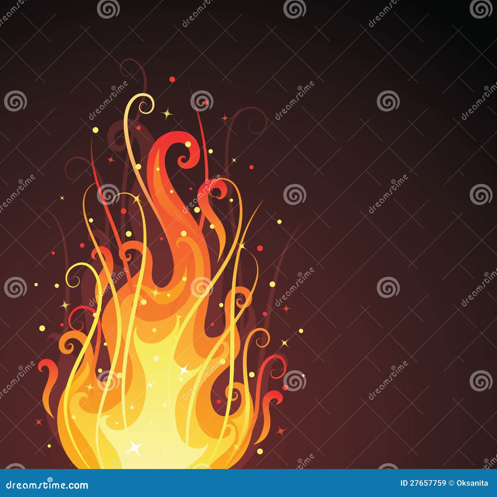 Ornate Fire Yellow, Orange Squares Made Of Small Particle Dots ...