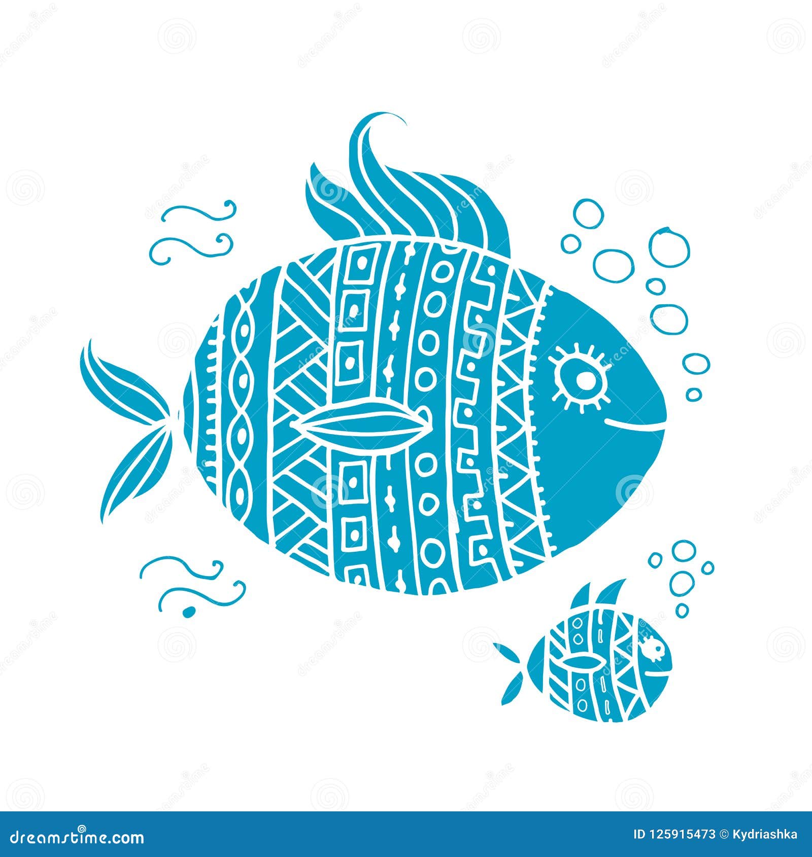 Ornate Fish for Your Design Stock Vector - Illustration of isolated ...