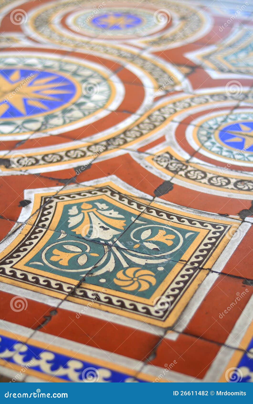 Ornate Floor Tiles stock photo. Image of chipped, decorative - 26611482