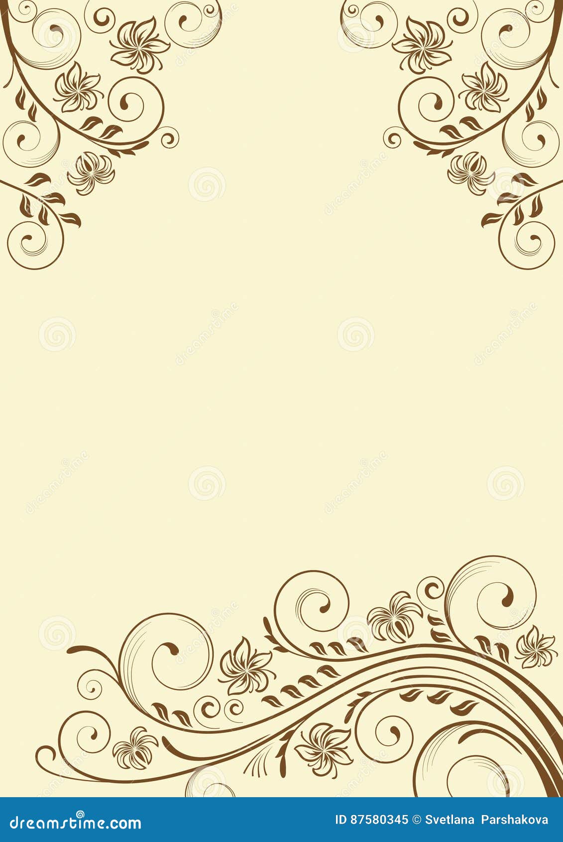 Ornate Floral Background, A4 Stock Vector - Illustration of decoration ...