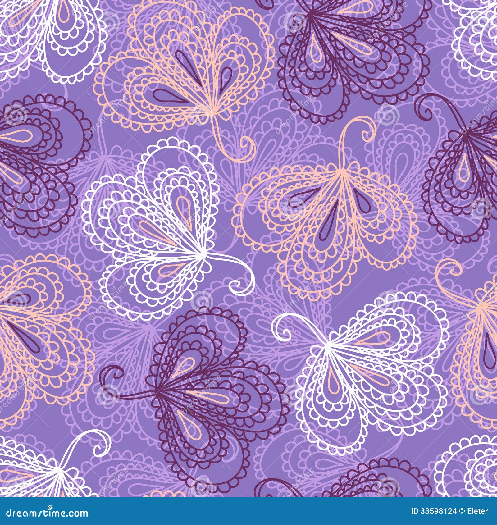 Ornate Floral Seamless Pattern Stock Vector - Illustration of branch ...