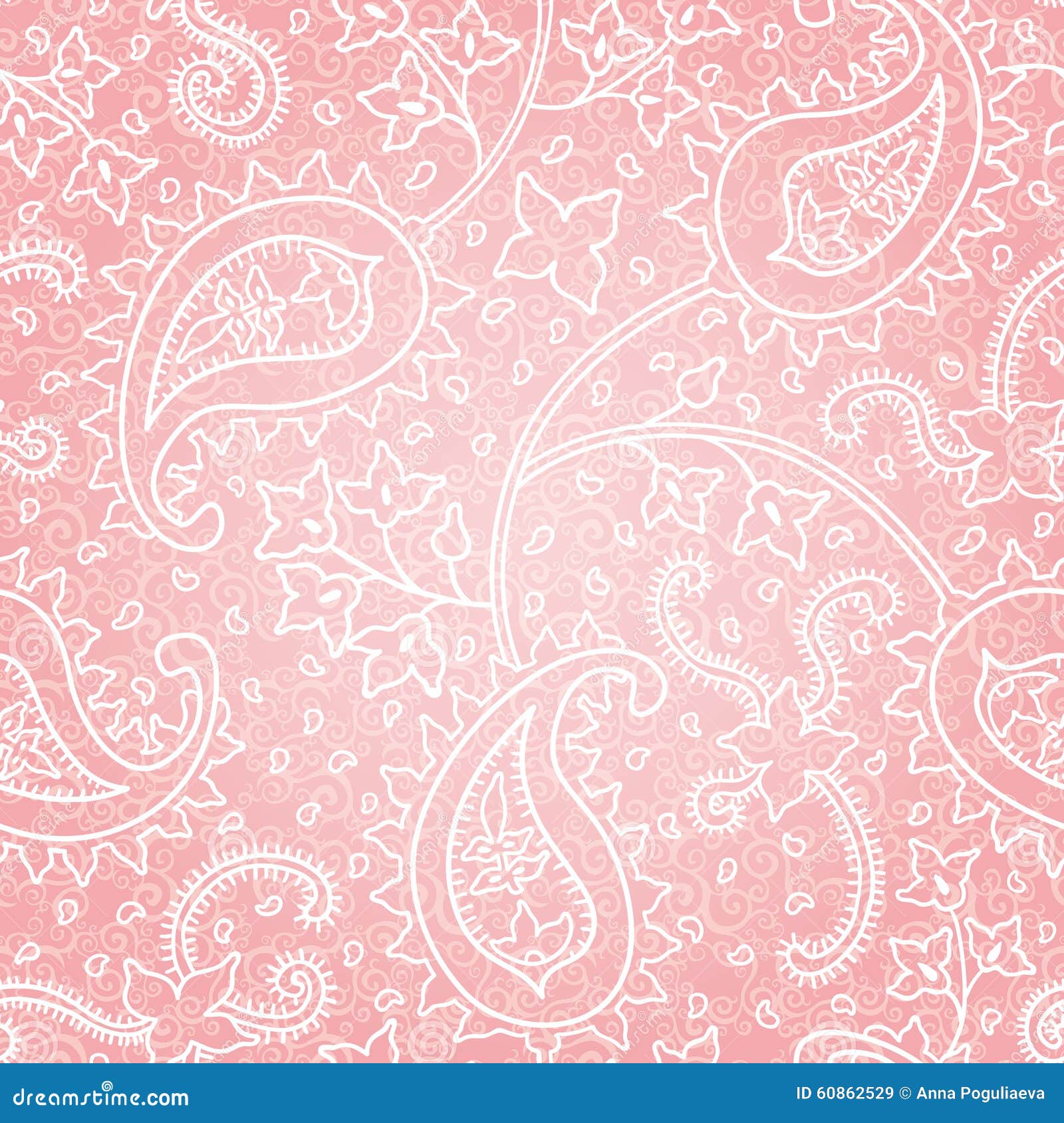 Ornate Floral Seamless Texture in Eastern Style. Stock Illustration ...