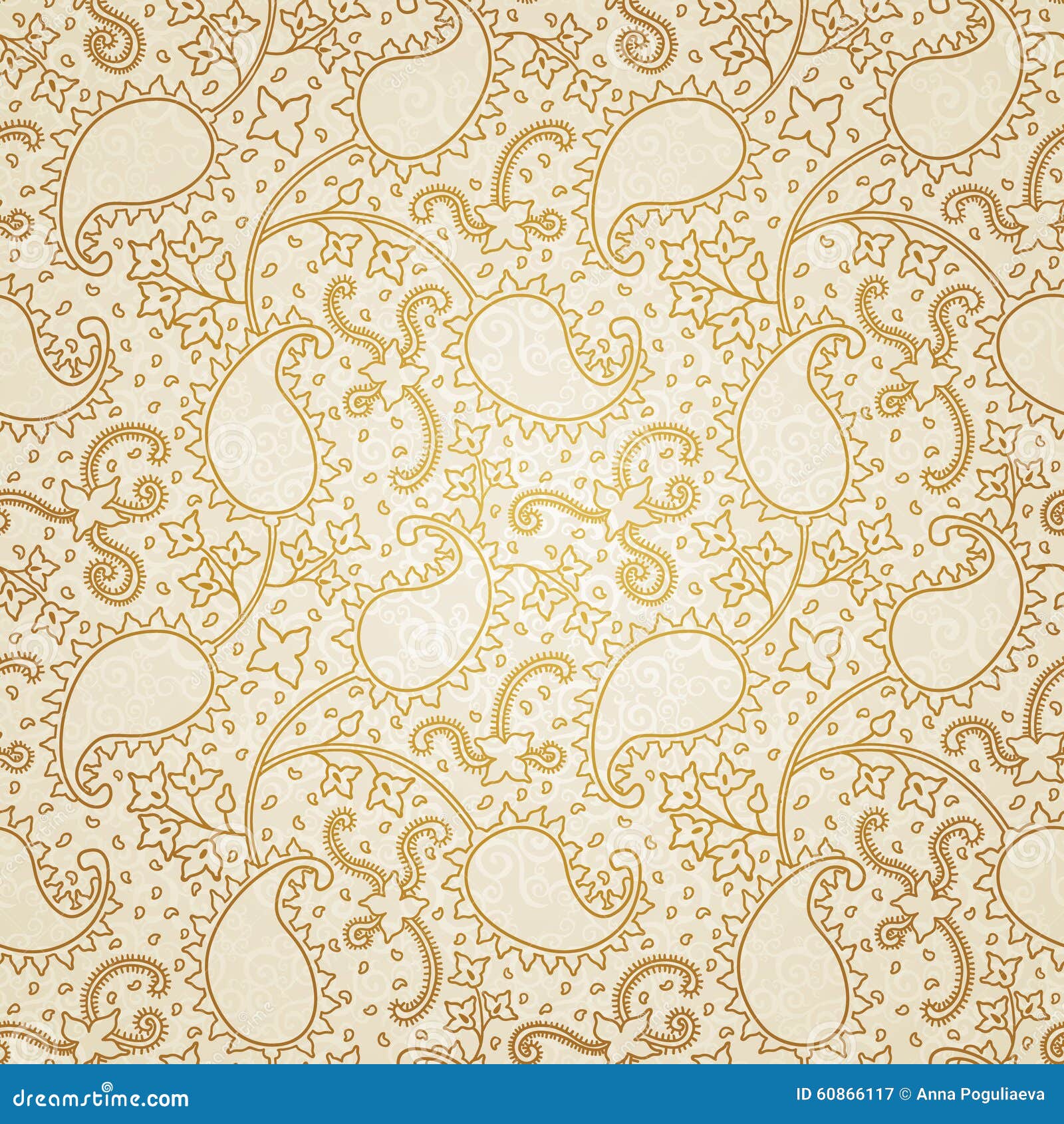 Ornate Floral Seamless Texture. Stock Illustration - Illustration of ...