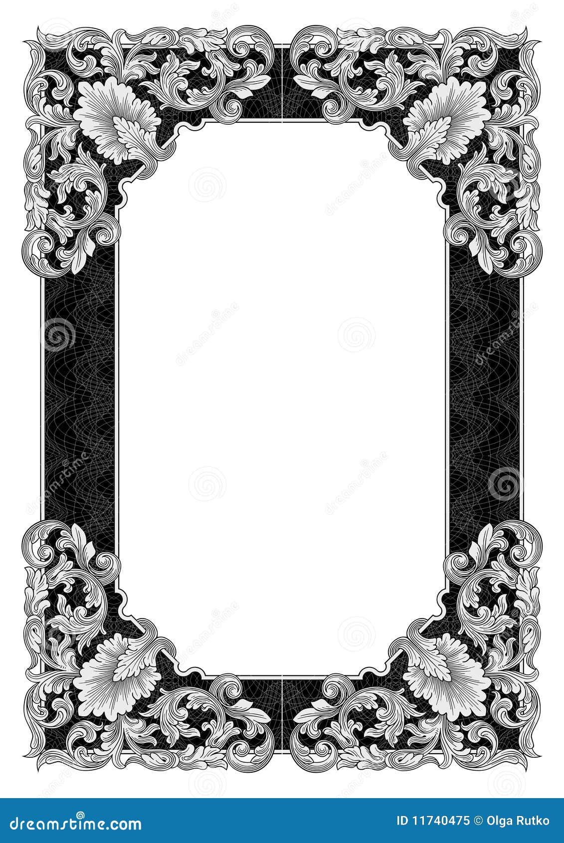 Ornate frame stock vector. Illustration of engraving - 11740475