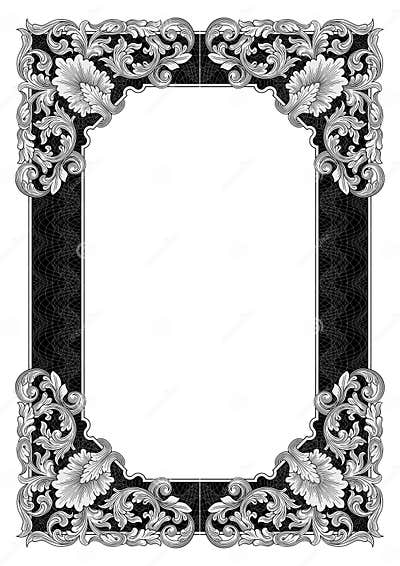 Ornate frame stock vector. Illustration of engraving - 11740475
