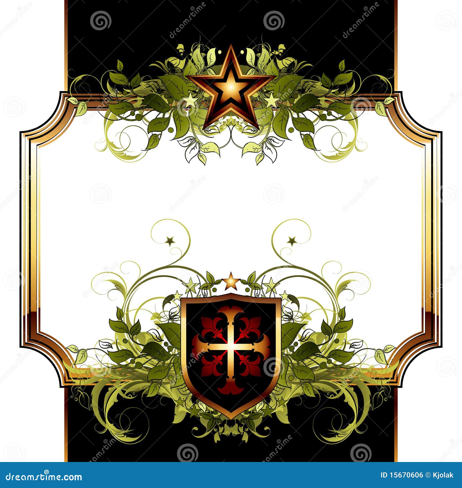 Ornate frame stock vector. Illustration of symbol, leaf - 15670606