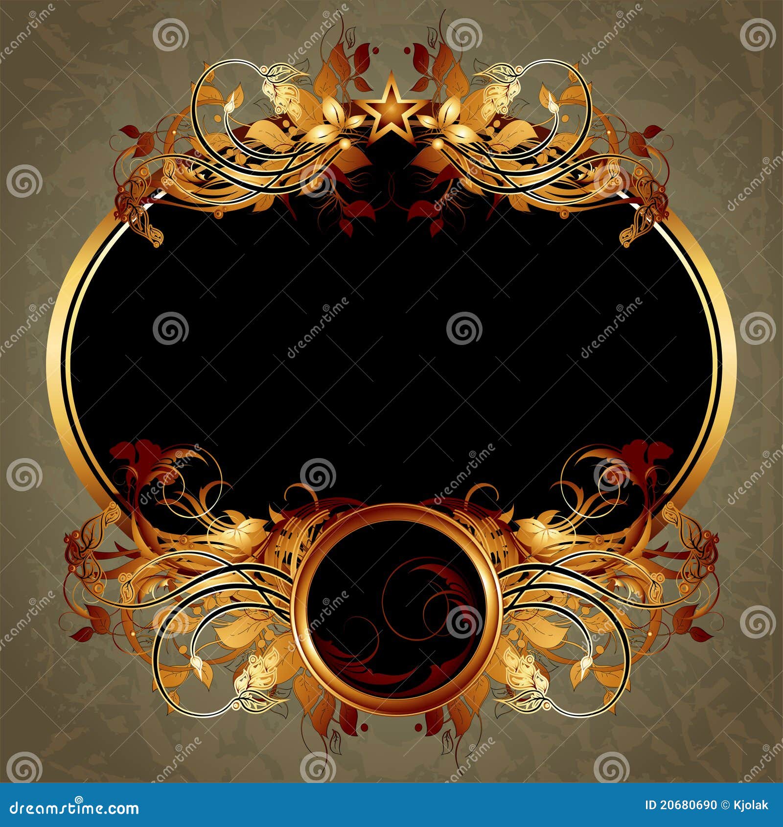 Ornate frame stock vector. Illustration of glare, black - 20680690
