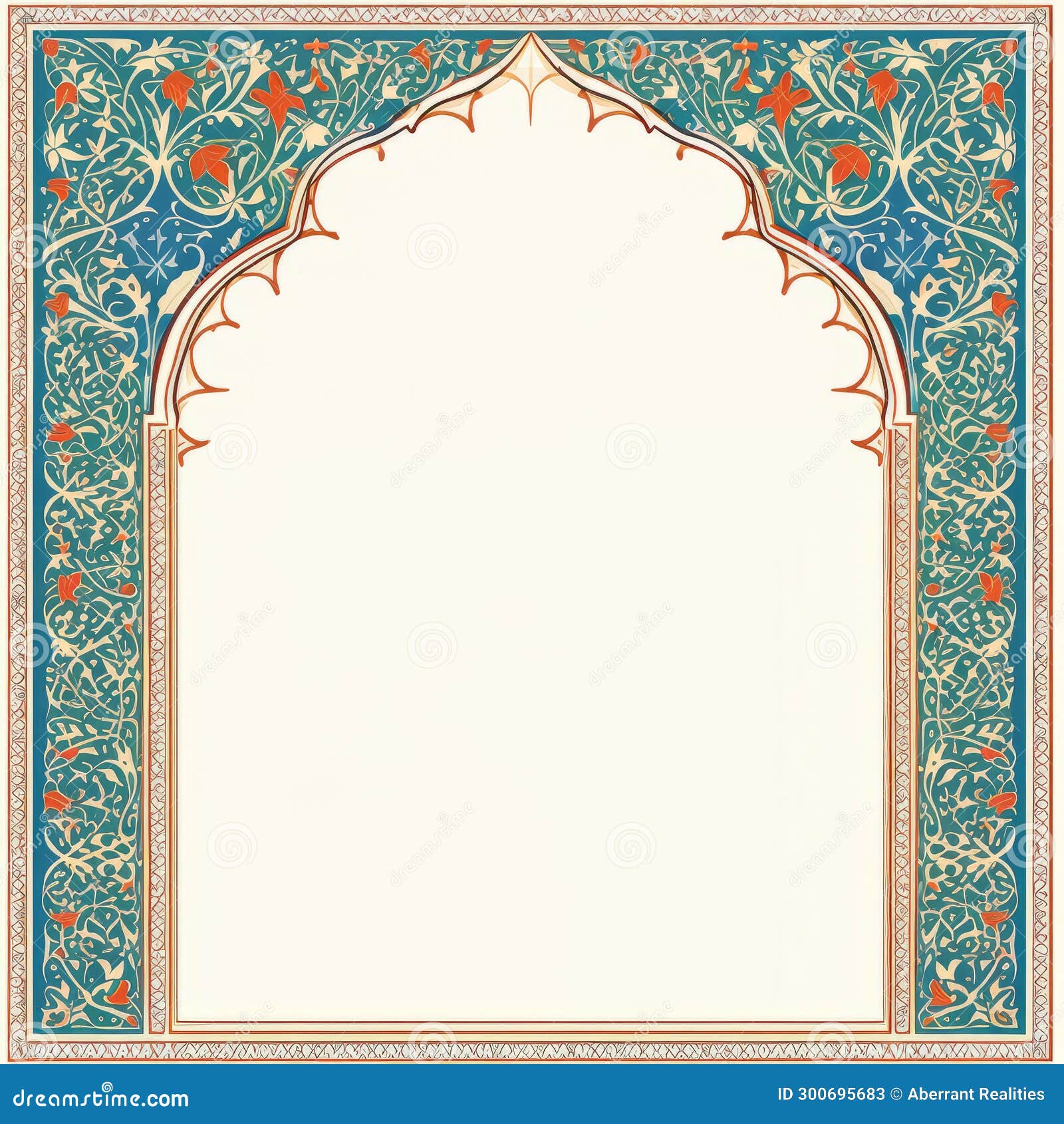 An Ornate Frame with an Arabic Design Stock Illustration - Illustration ...