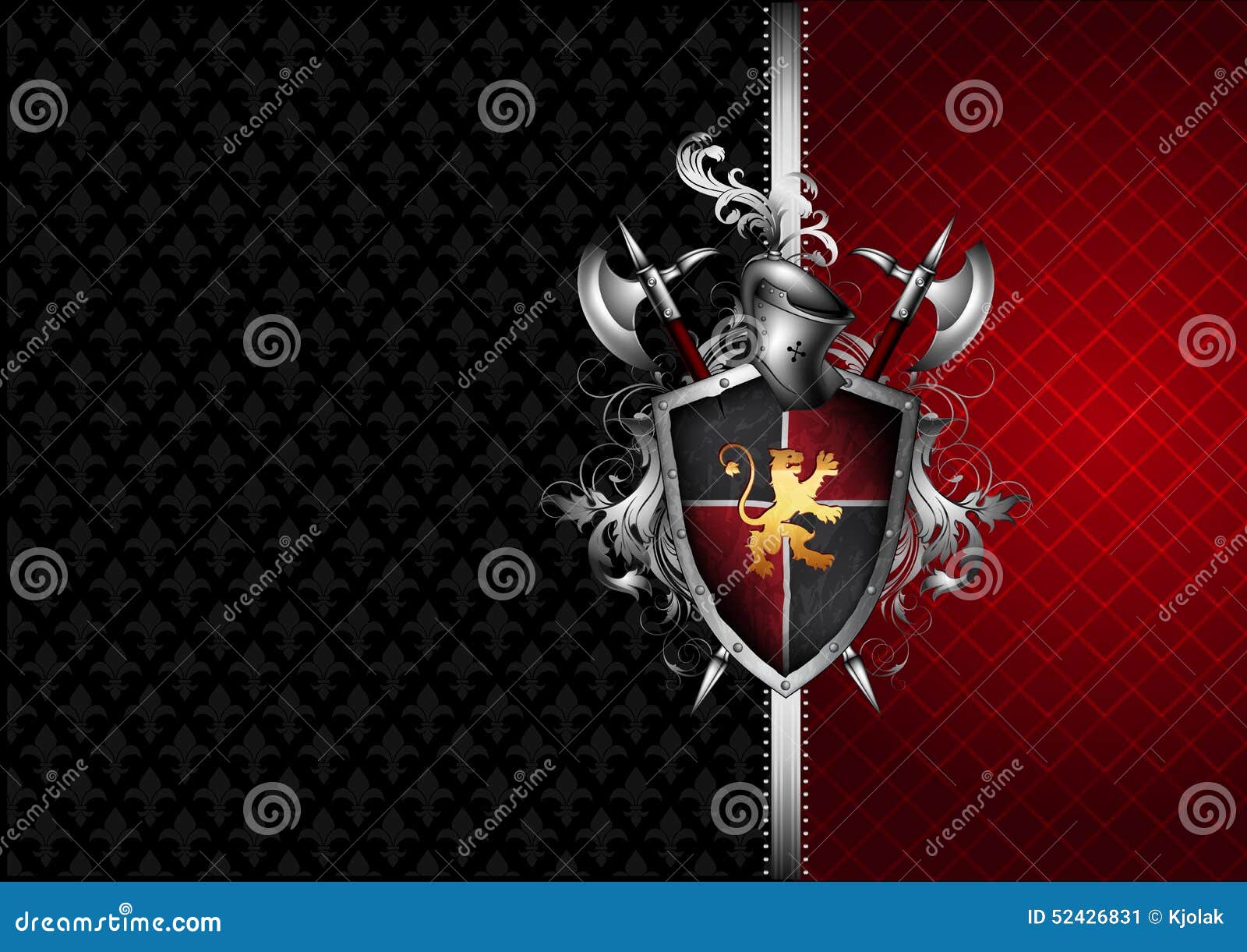 Halberds Shield And Crown Vector Illustration | CartoonDealer.com ...