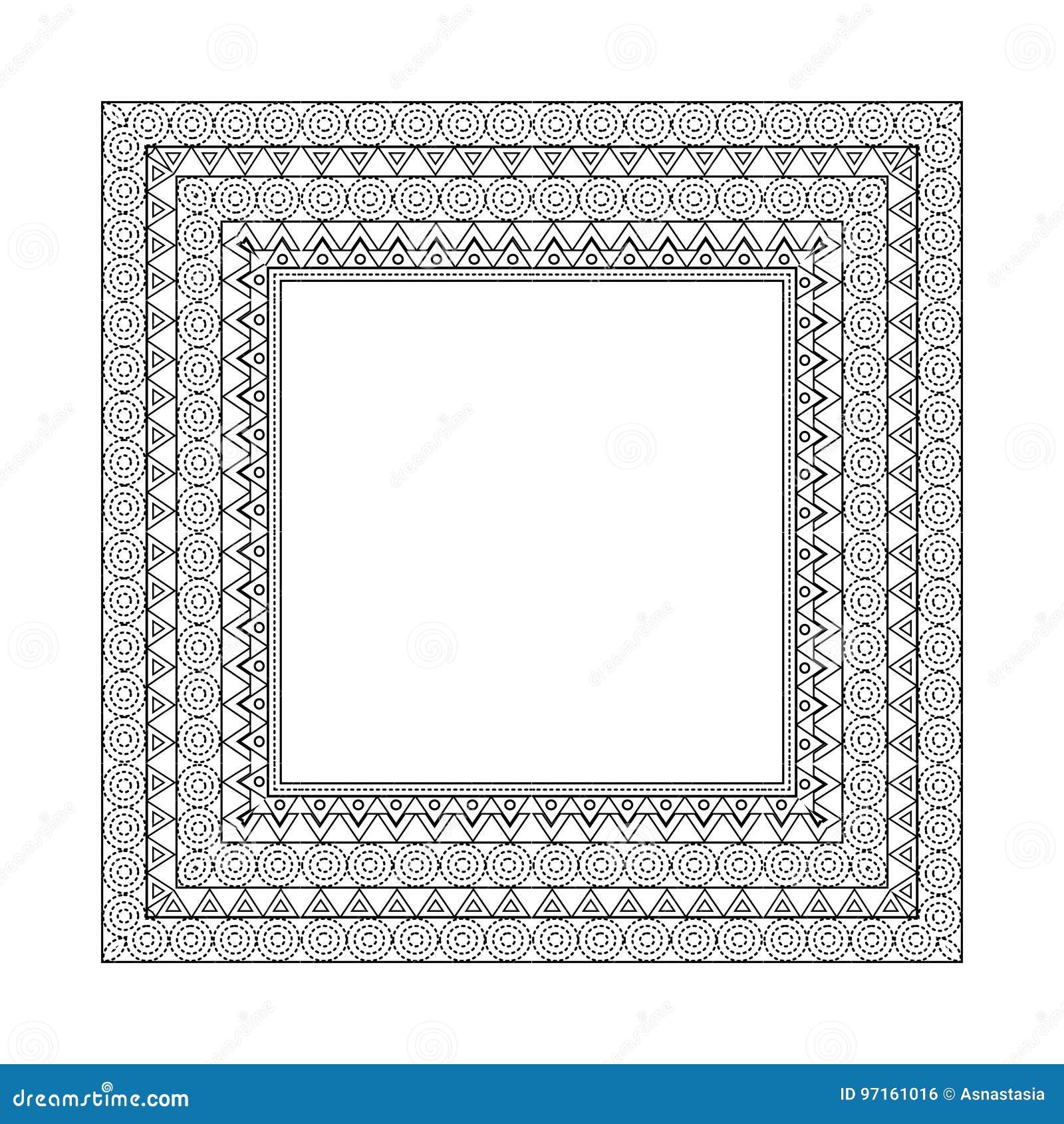 Ornate Frame and Borders Set Vector Stock Vector - Illustration of line ...