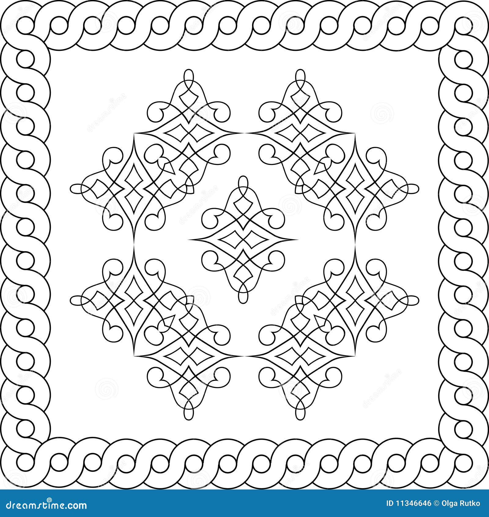 Ornate Frame and Design Elements Stock Vector - Illustration of flower ...