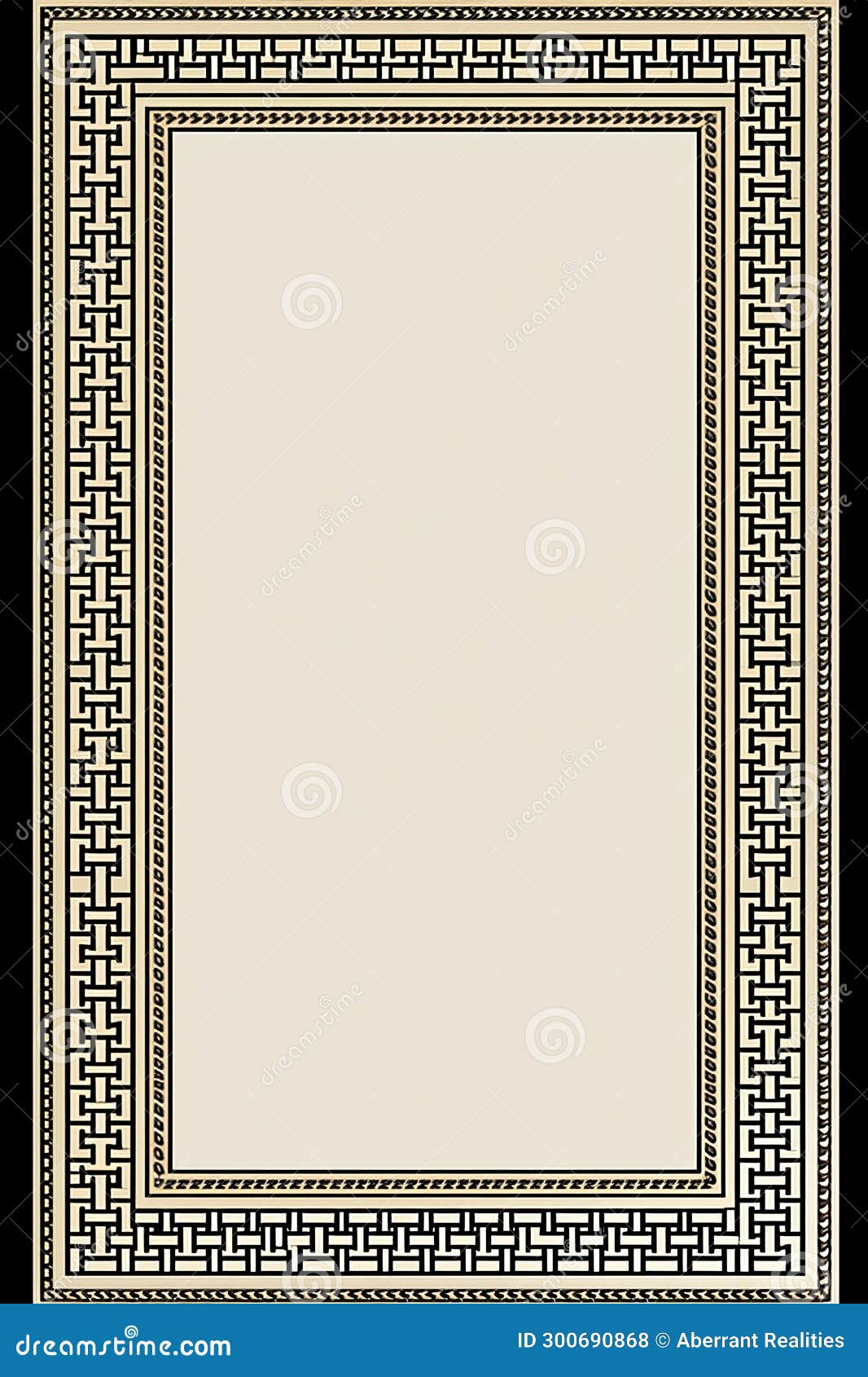 An Ornate Frame with a Greek Border Vector Stock Illustration ...