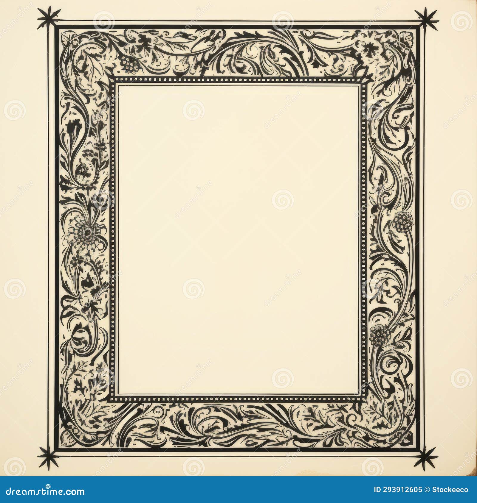 Vintage Frame Design with Ornate Details and Graffiti Art Influence ...