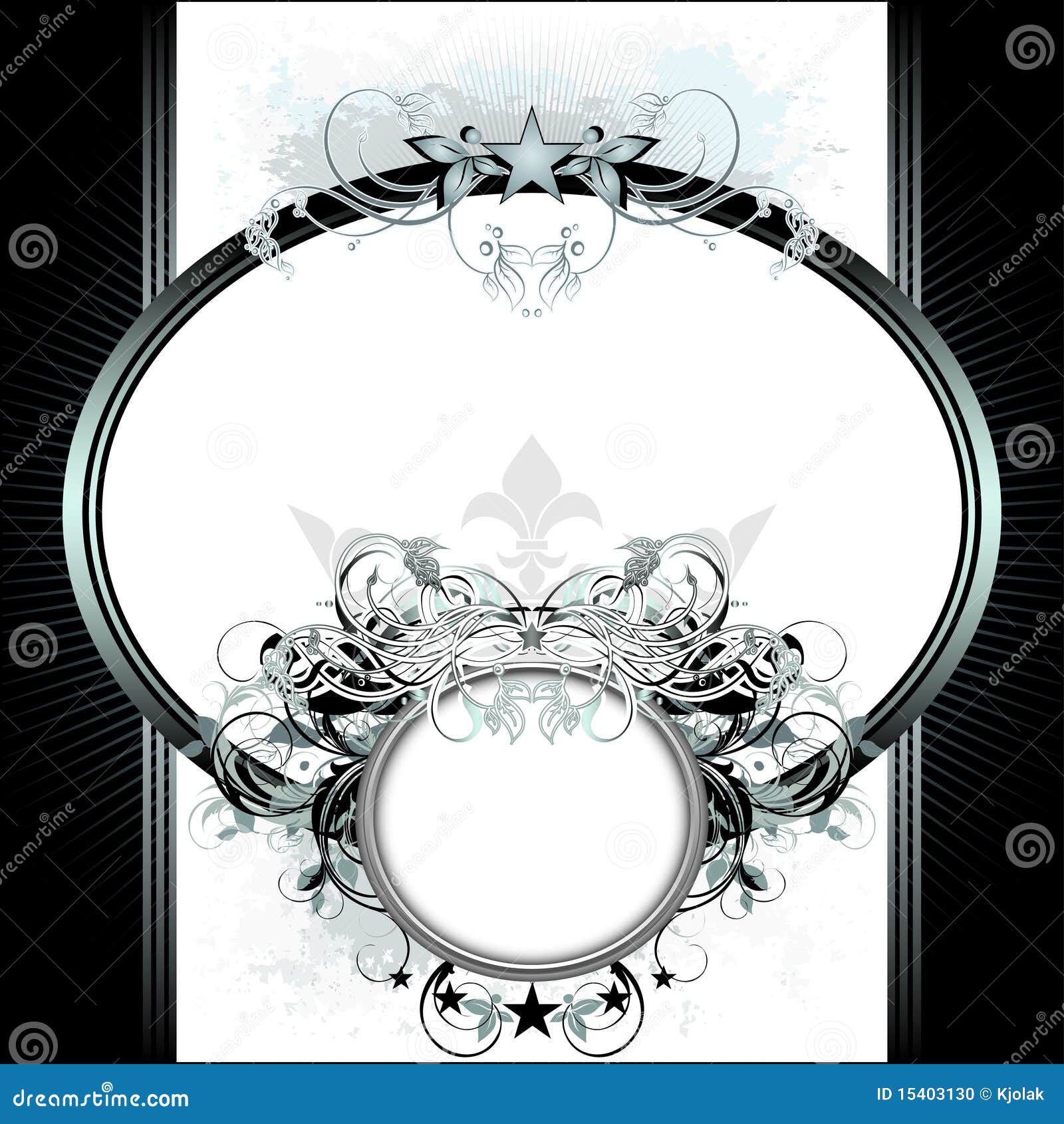 Ornate frame silver stock vector. Illustration of ornate - 15403130