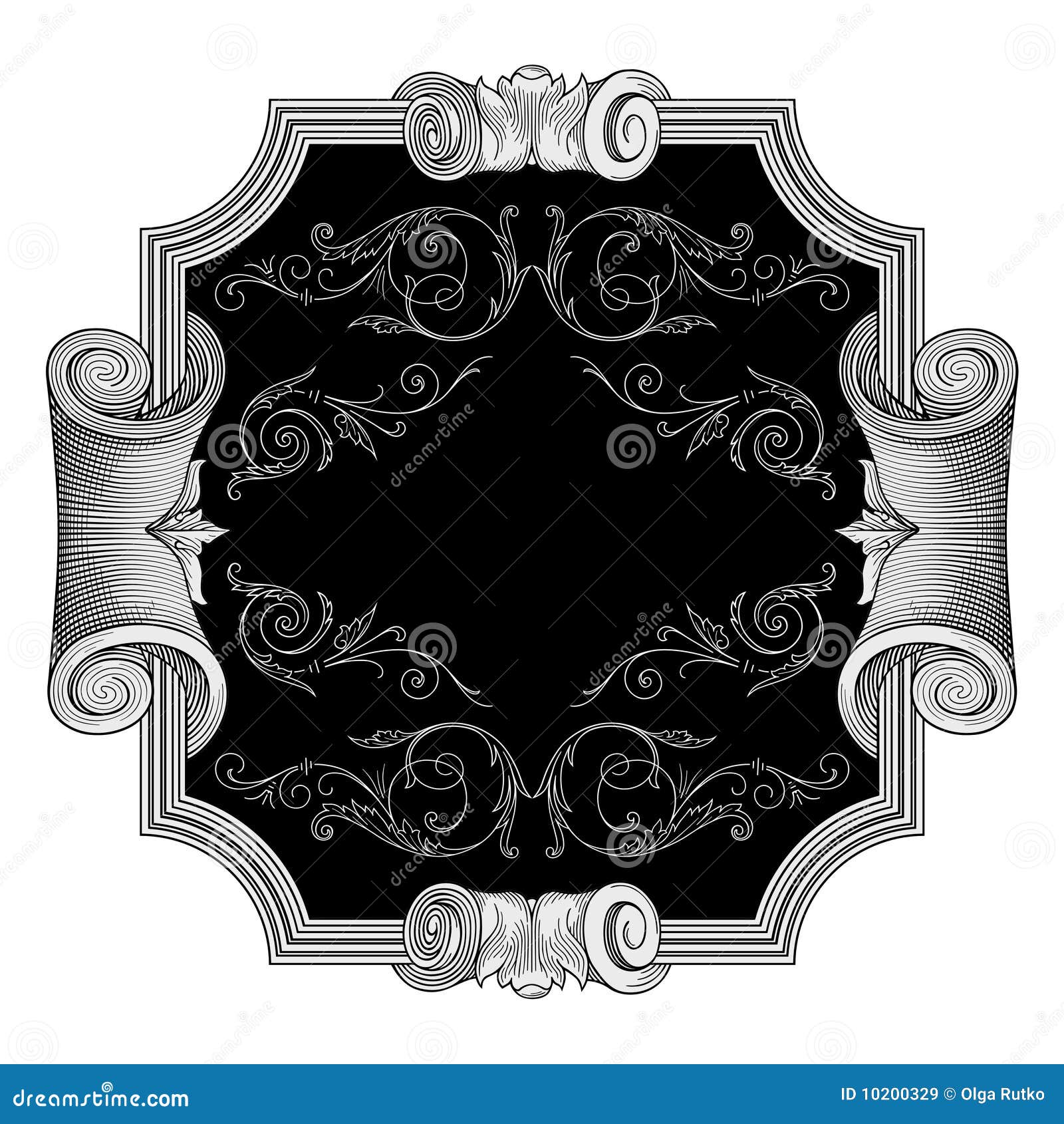 Ornate frame vector stock vector. Illustration of form - 10200329