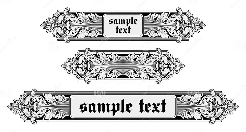 Ornate frame vector stock vector. Illustration of banner - 8712565