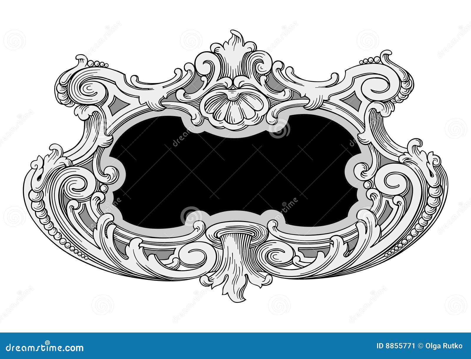 Ornate frame vector stock vector. Illustration of abstract - 8855771