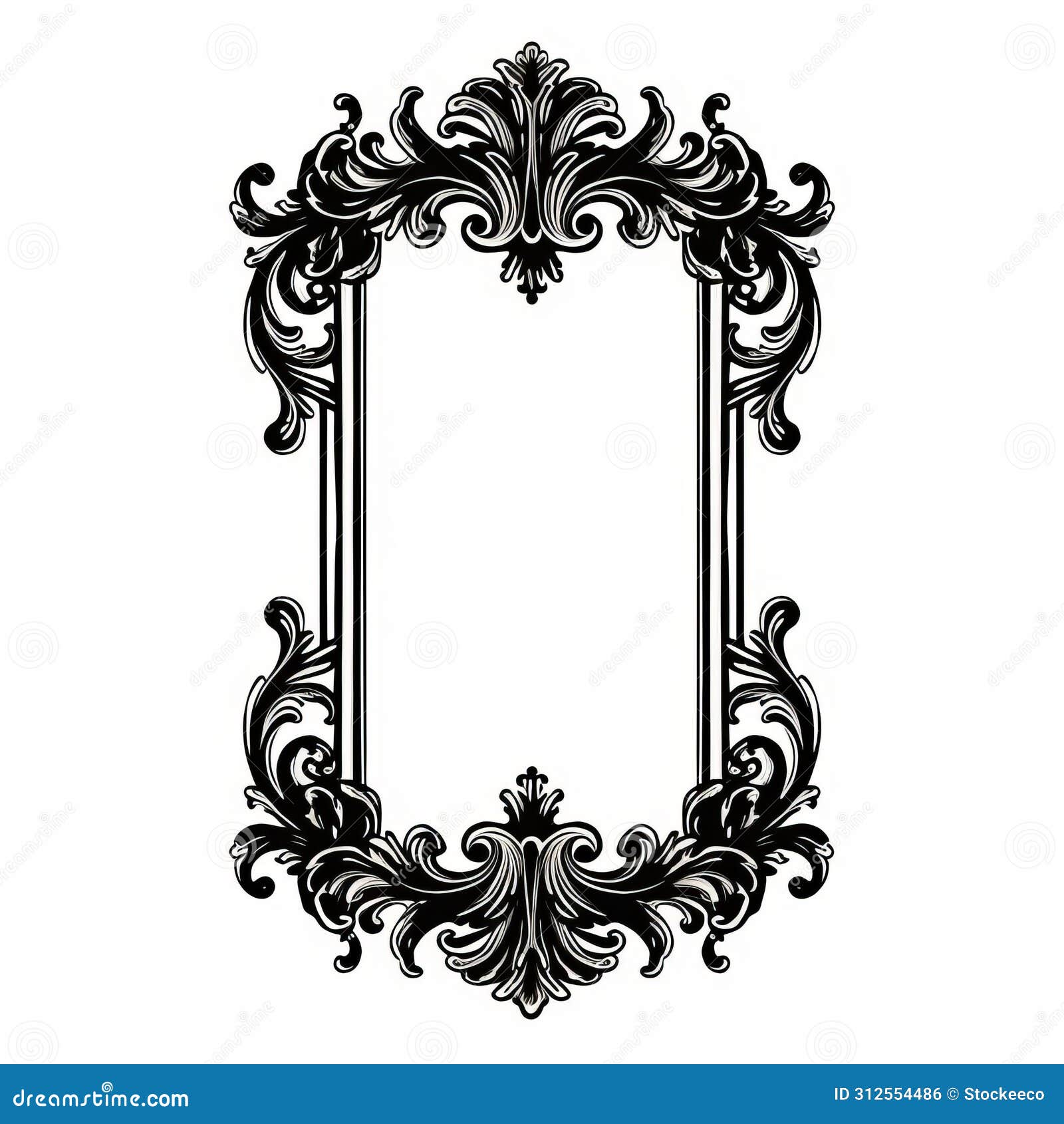 Vintage Victorian Gothic Frame Design With Rococo-inspired Details ...