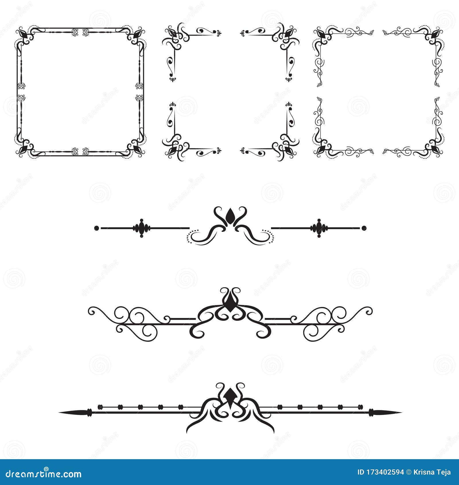 Text Separator Decoratice Divider Book Typography Ornament Design ...