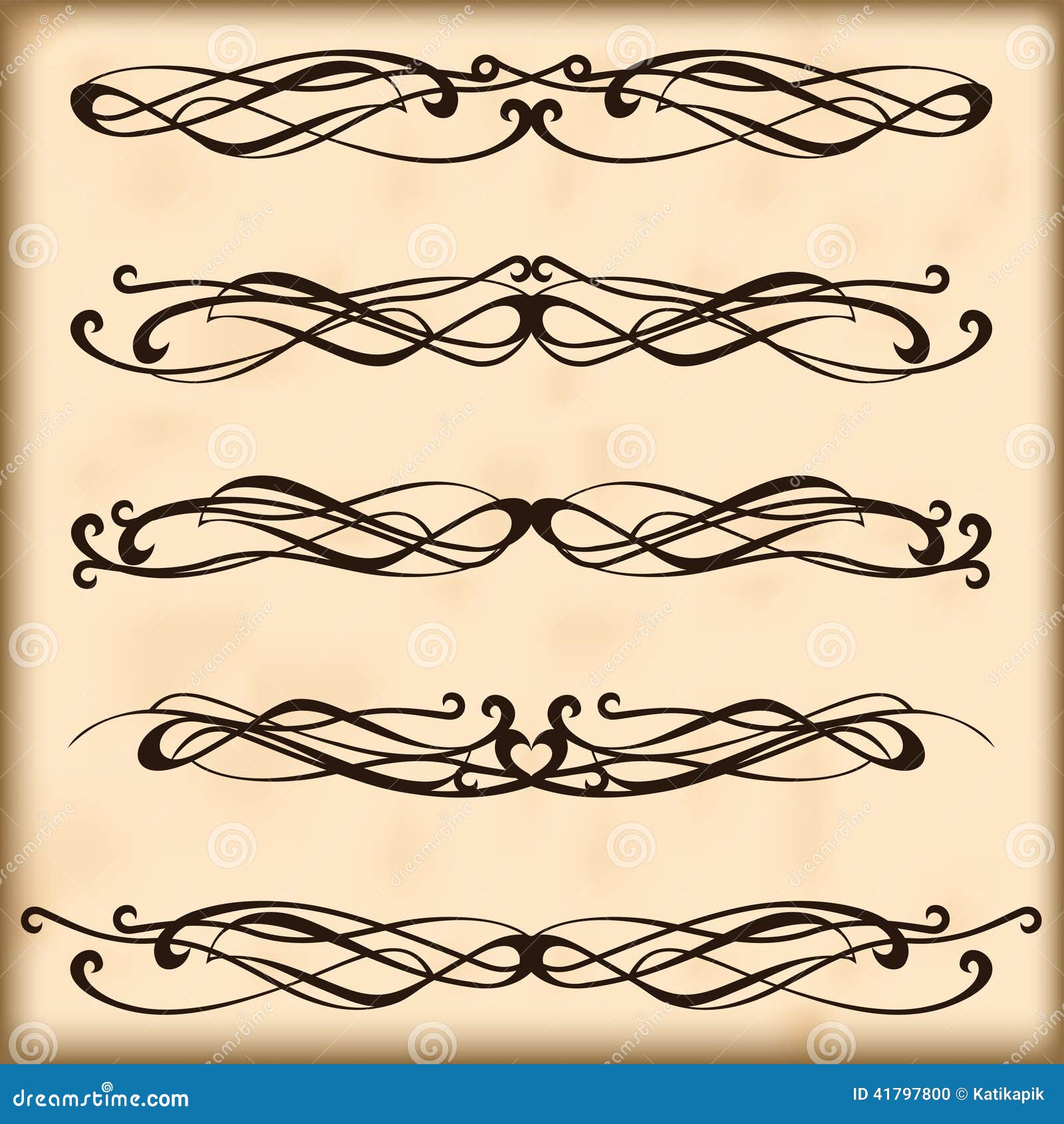 Ornate Frames and Scroll Elements Stock Vector - Illustration of ...