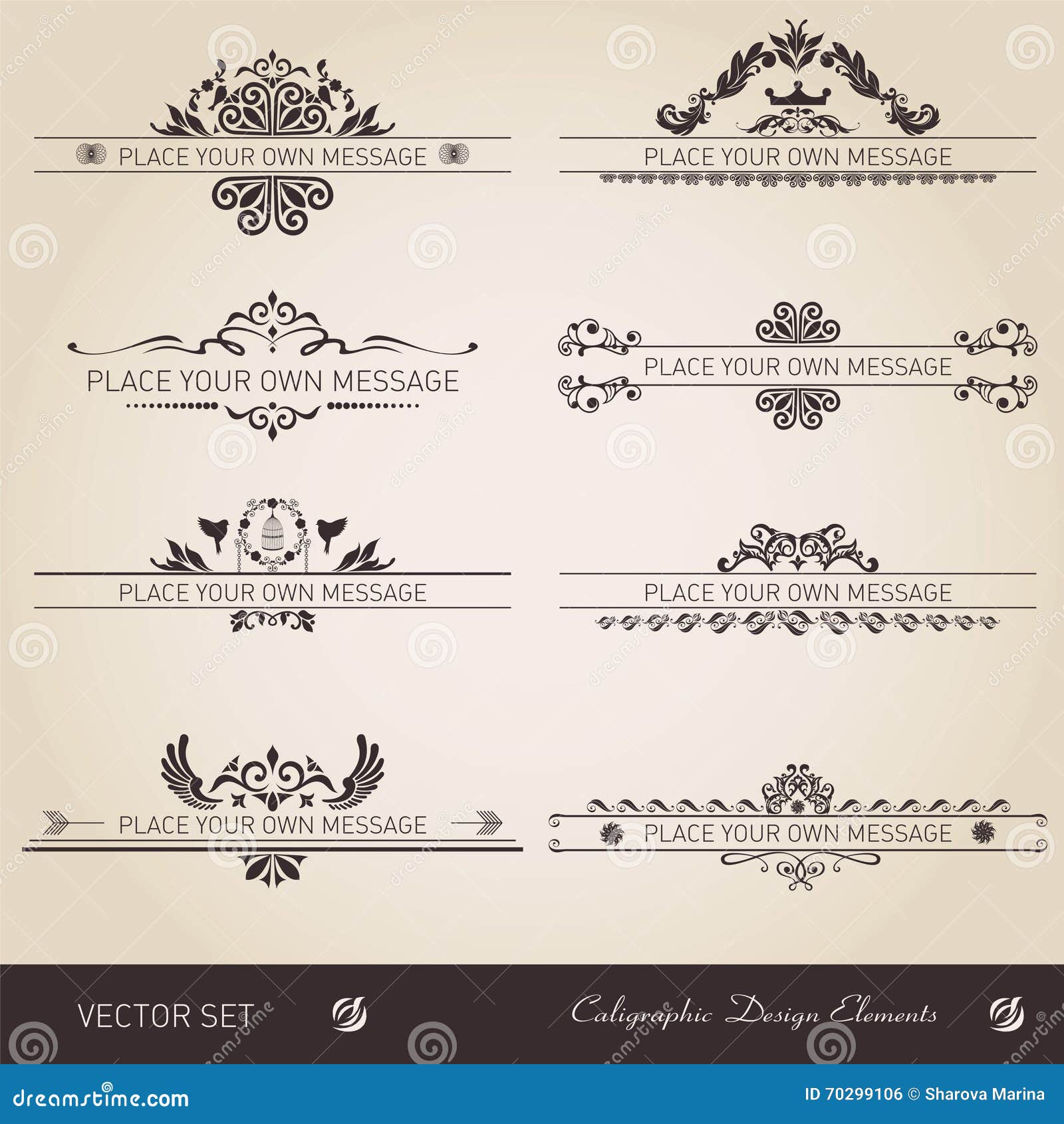 Ornate Frames and Scroll Elements Stock Vector - Illustration of ...