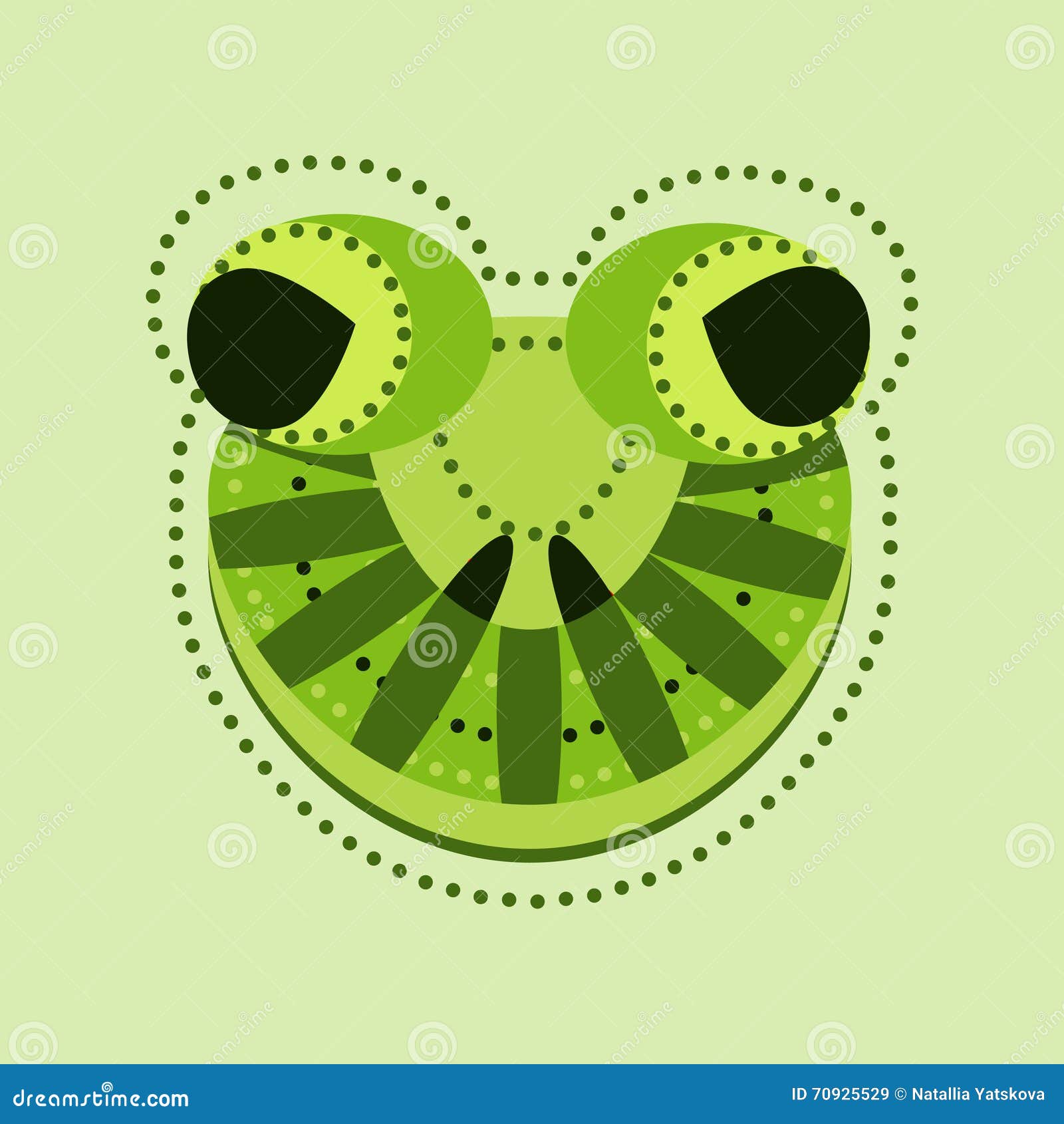 Frog Head Vector Illustration On White Background Royalty-Free Stock ...